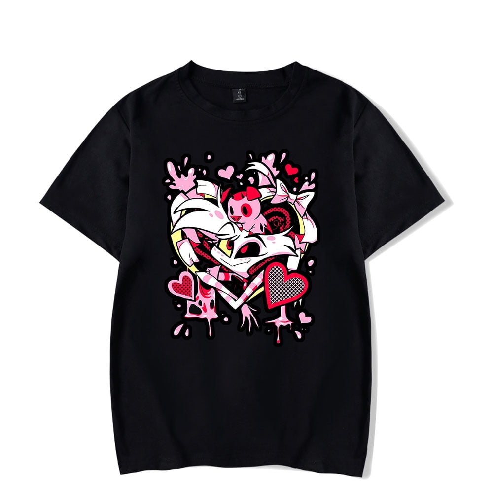 Hazbin Hotel Angel Dust Women Men Summer Short Sleeve Tee Unisex Casual T-shirt - Walmart.com