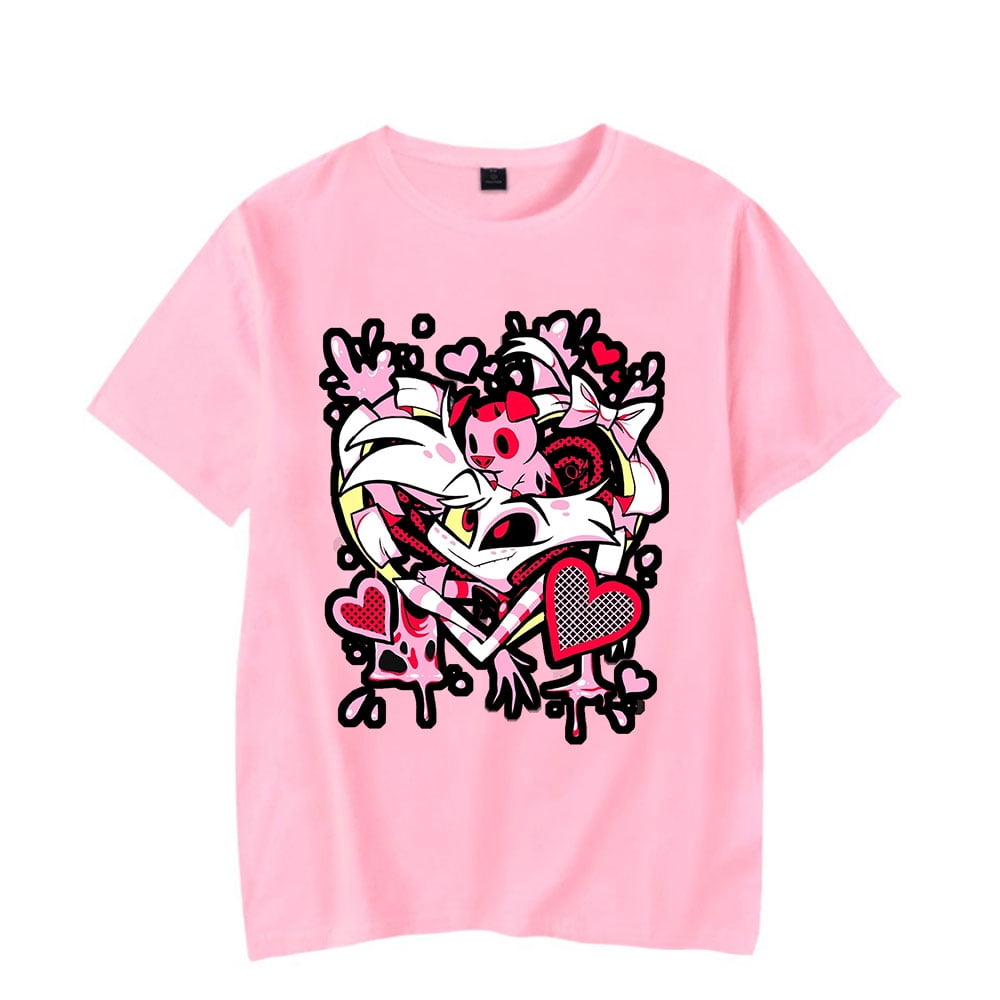 Hazbin Hotel Angel Dust Women Men Summer Short Sleeve Tee Unisex Casual ...