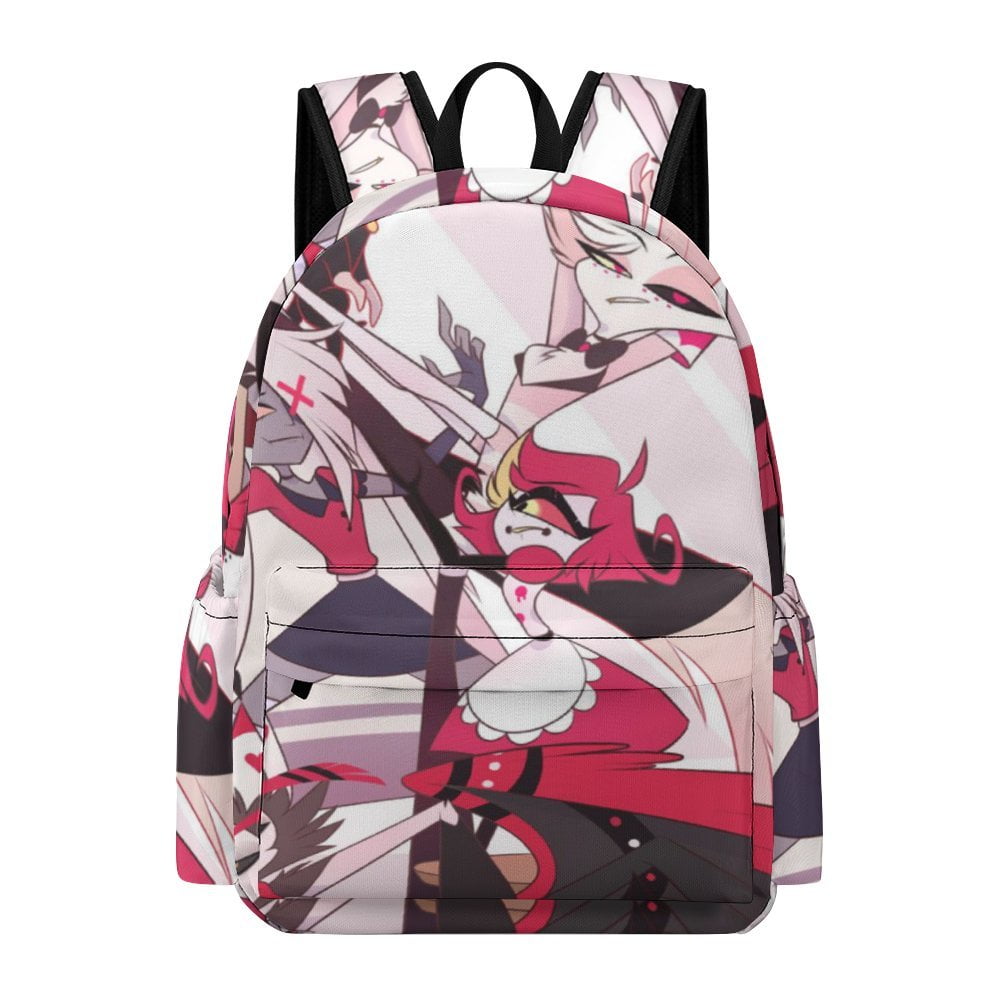 Hazbin Hotel Animation Adjustable Backpack Laptop Daypack Student School Bookbag Satchel Half ...
