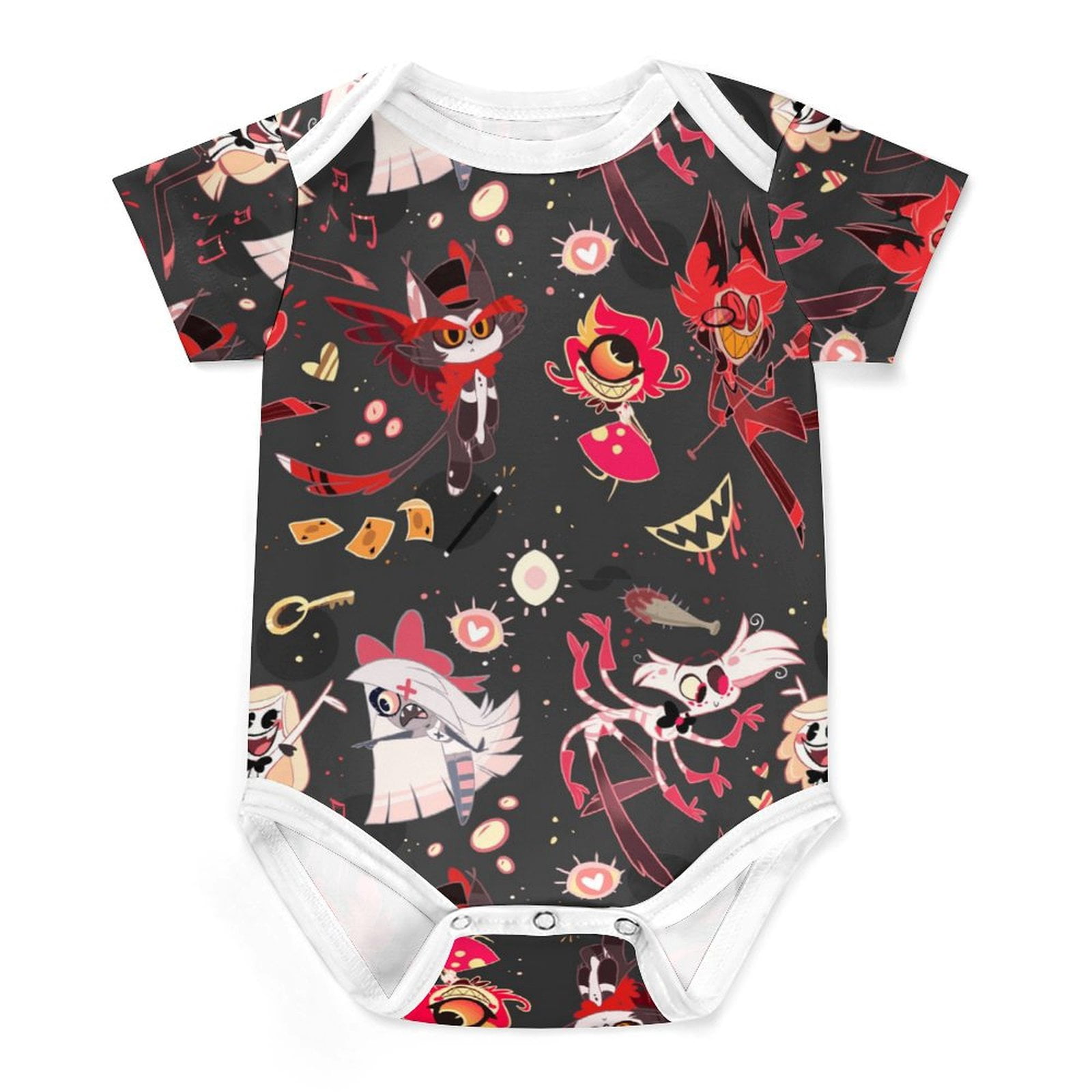Hazbin Hotel Baby Boy Girl Short Sleeve Romper Clothing Set Print ...