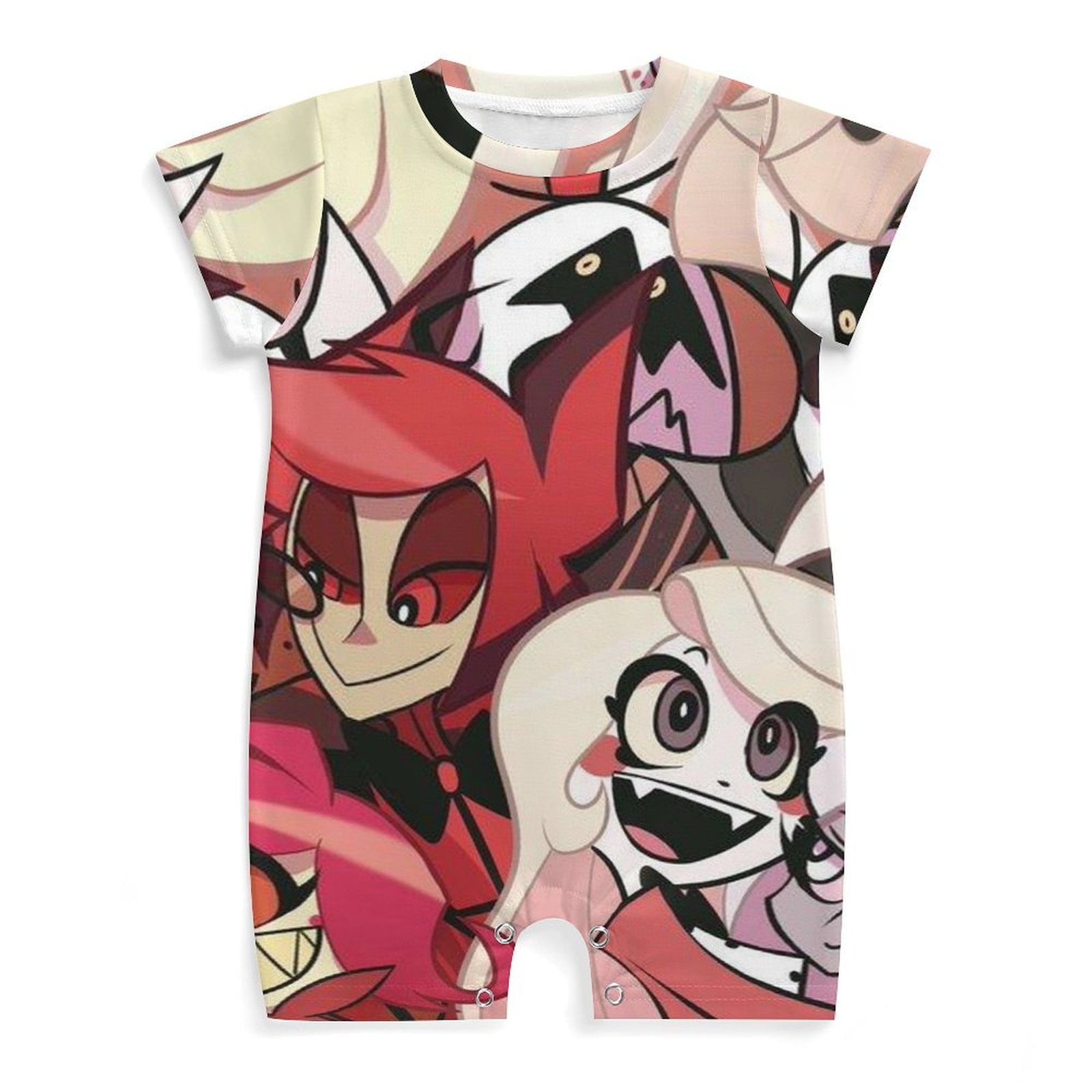 Hazbin Hotel Baby Boy Girl Short Sleeve Romper Clothing Set Print ...