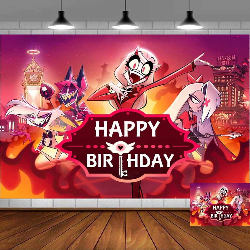 Hazbin Hotel Backdrop Banner Party Supplies Poster Movie Theme ...