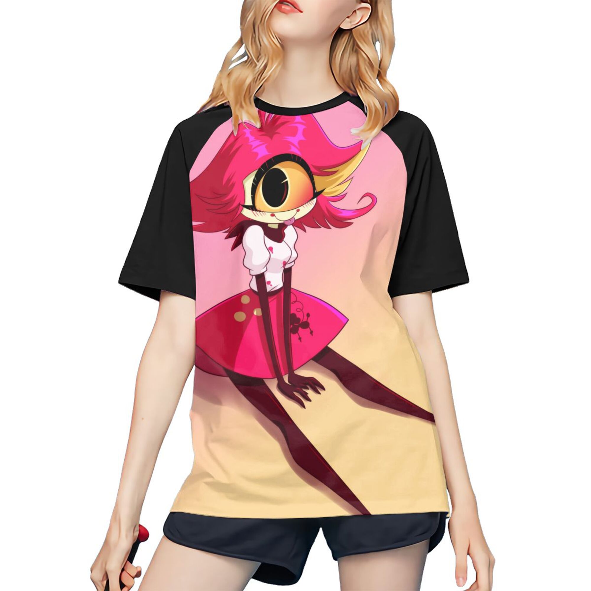 Hazbin Hotel Baseball Short Sleeves for Women, Fashion Trendy Short Sleeves Casual Baseball Tee ...