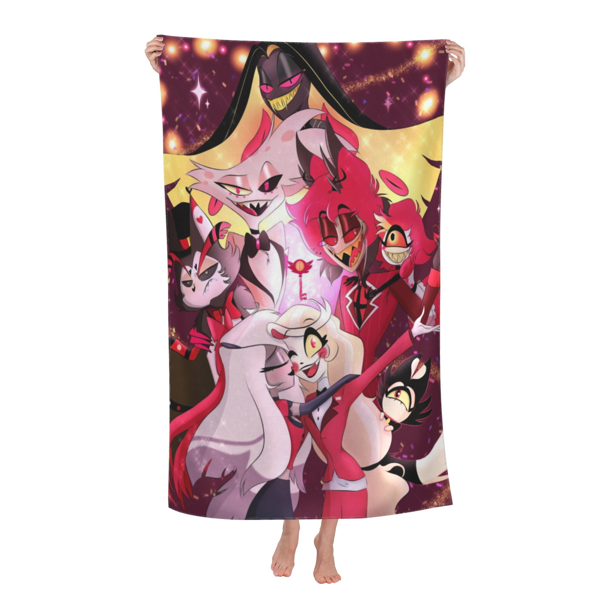 Hazbin Hotel Beach Towel, Large Microfiber Bath Towel, Travel ...