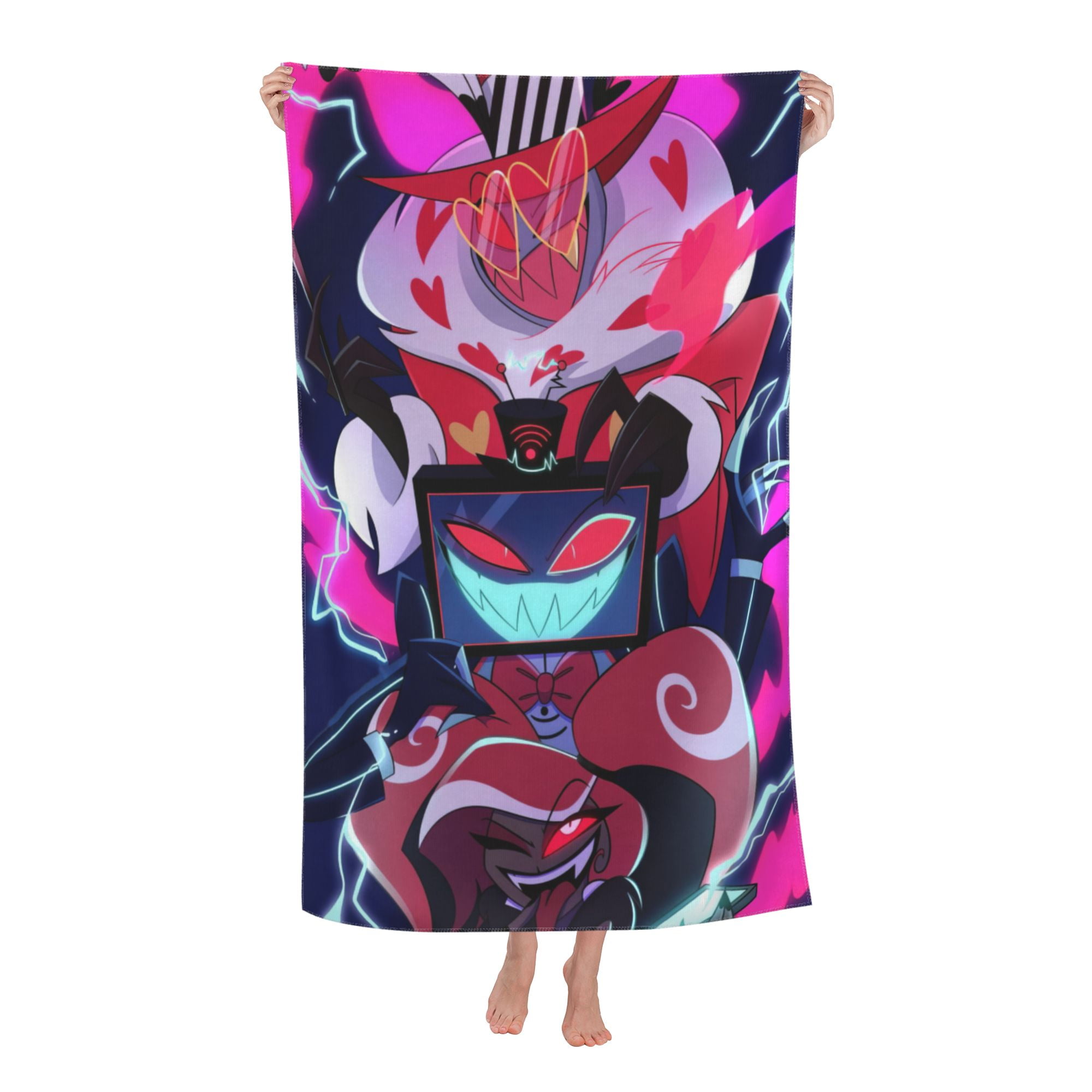 Hazbin Hotel Beach Towel, Large Microfiber Bath Towel, Travel ...
