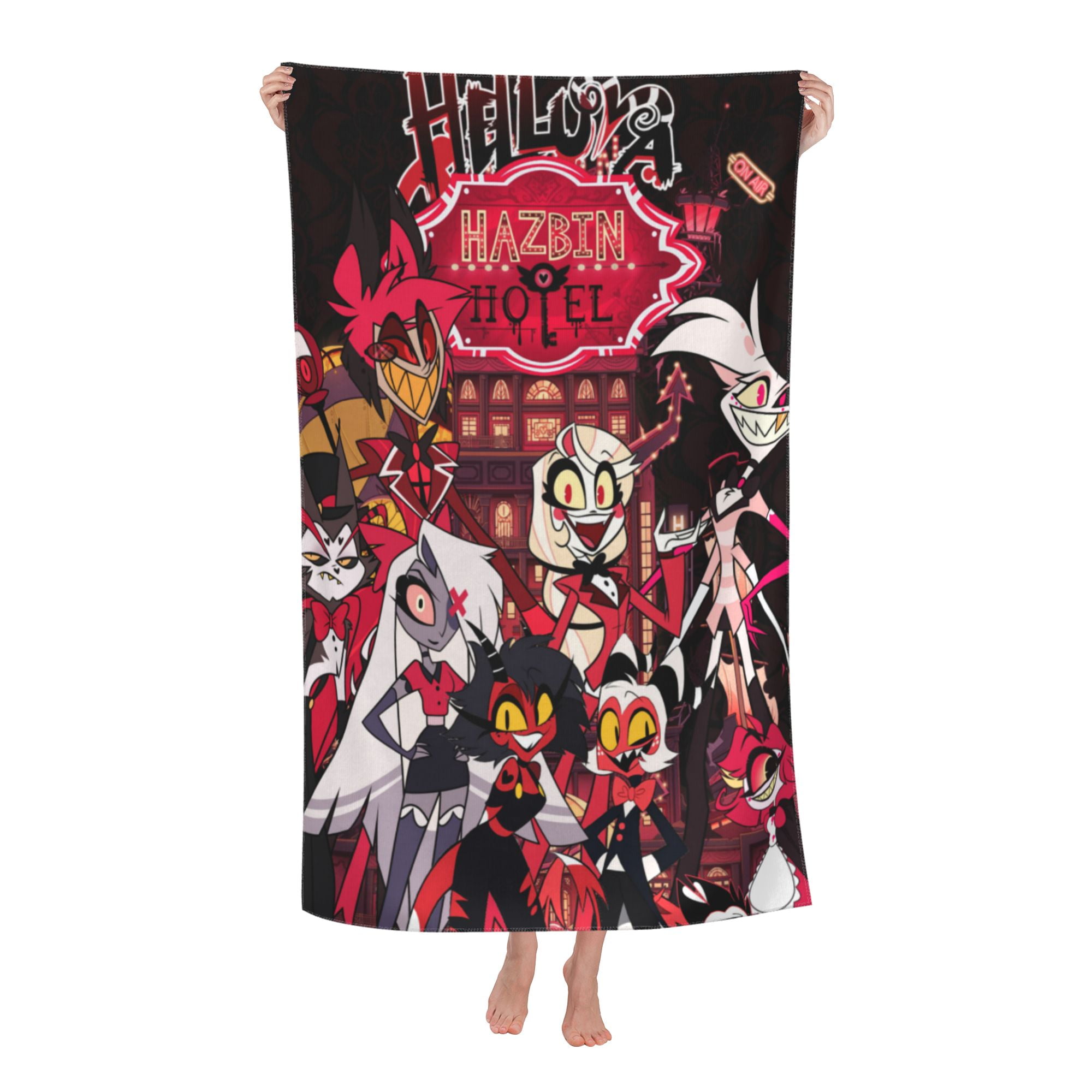 Hazbin Hotel Beach Towel, Large Microfiber Bath Towel, Travel ...
