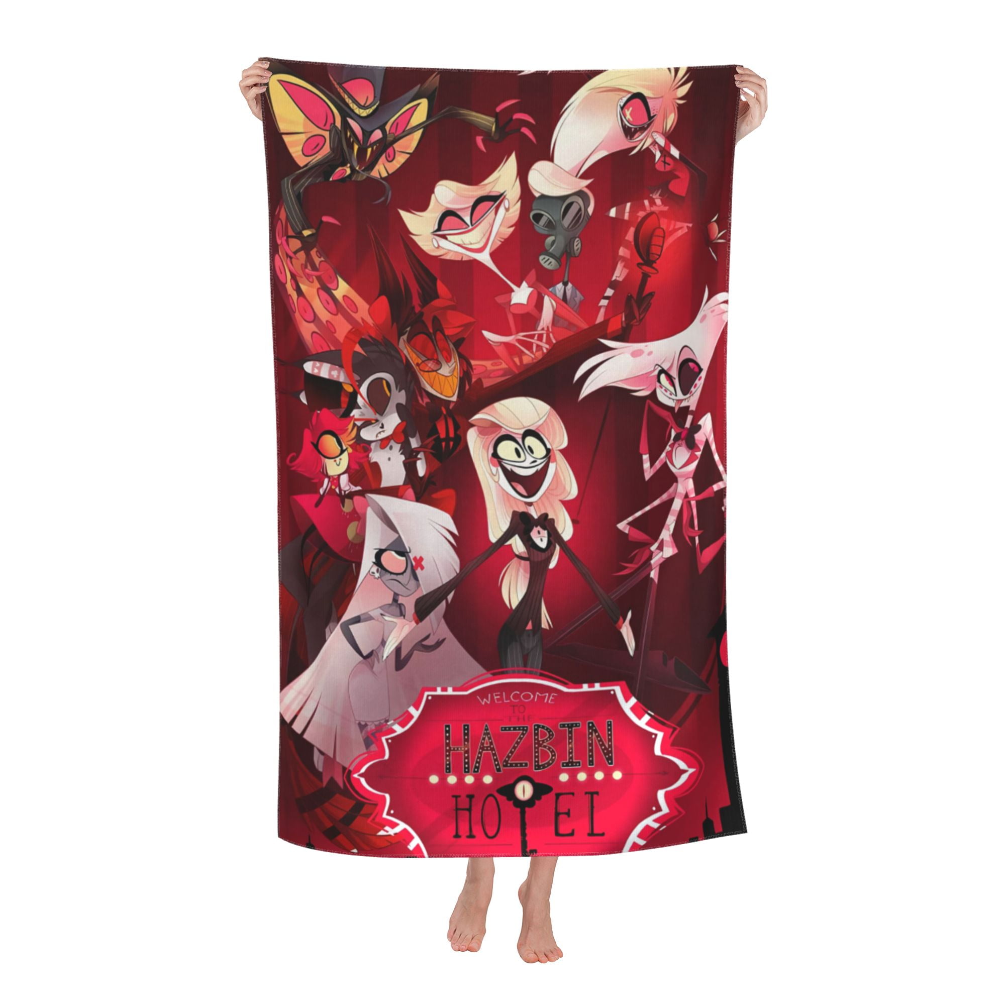 Hazbin Hotel Beach Towel, Large Microfiber Bath Towel, Travel ...