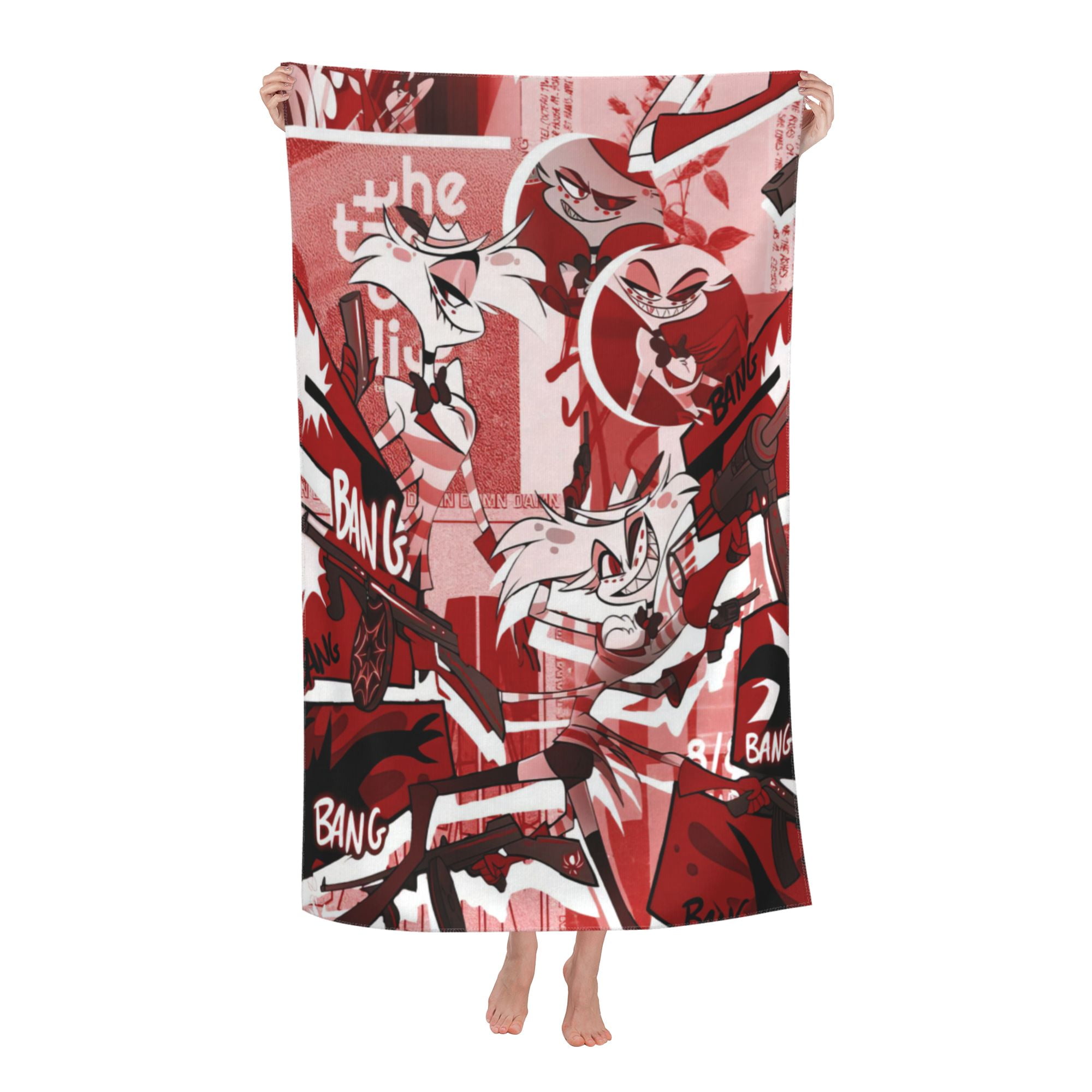 Hazbin Hotel Beach Towel, Large Microfiber Bath Towel, Travel ...