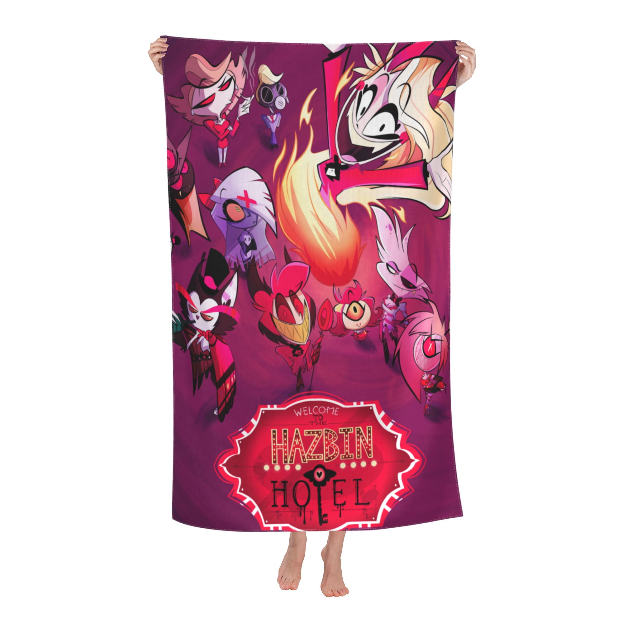Hazbin Hotel Beach Towel, Large Microfiber Bath Towel, Travel ...
