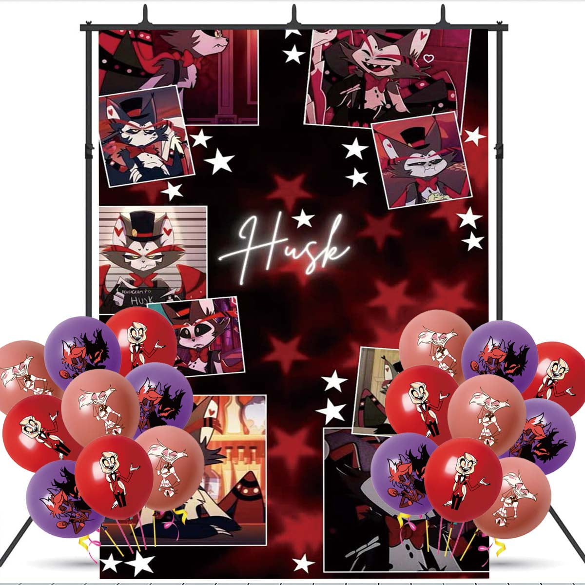 Hazbin Hotel Birthday Balloons Party Supplies Banner Backdrop ...