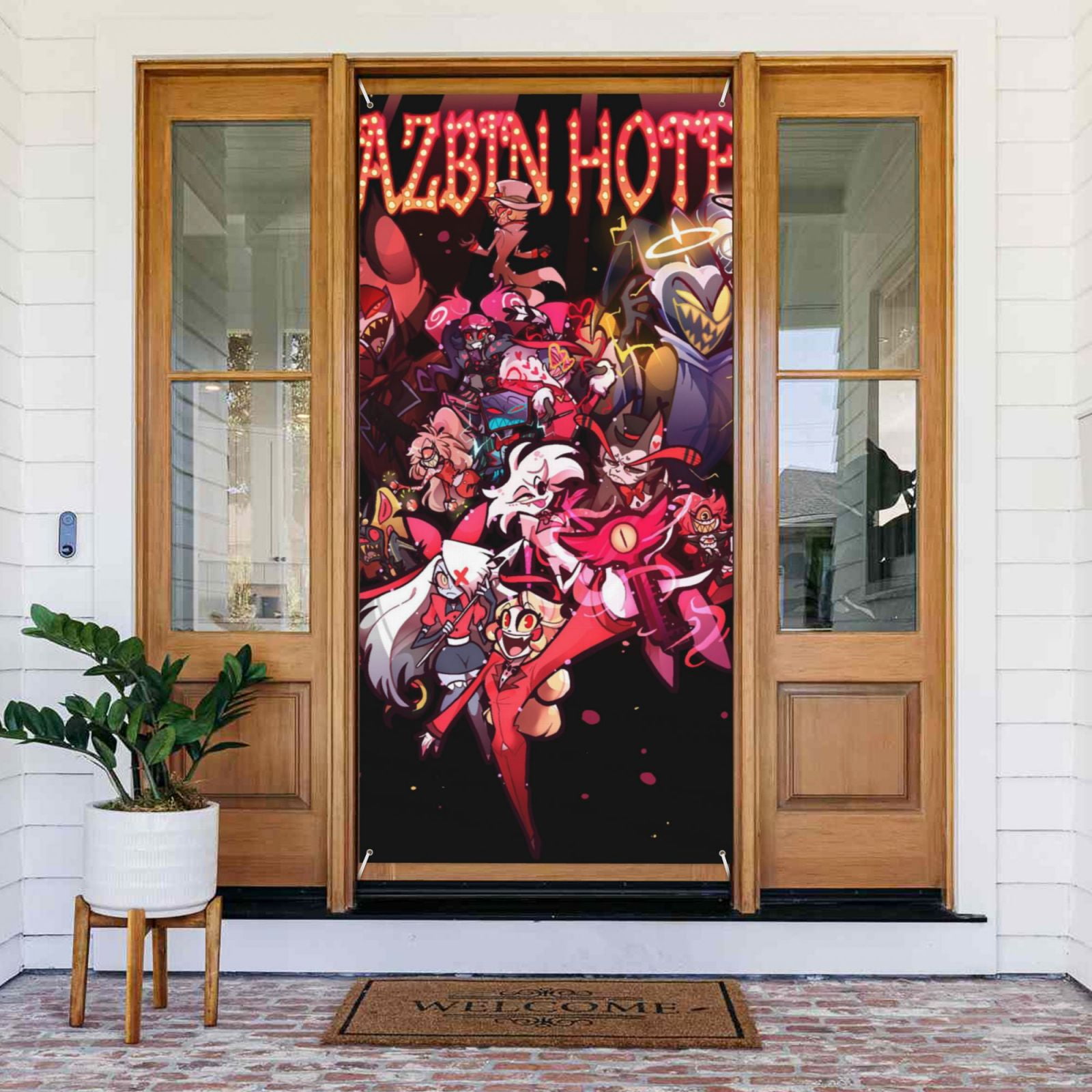 Hazbin Hotel Birthday Party Door Banner Decorative For Front Door Walls ...