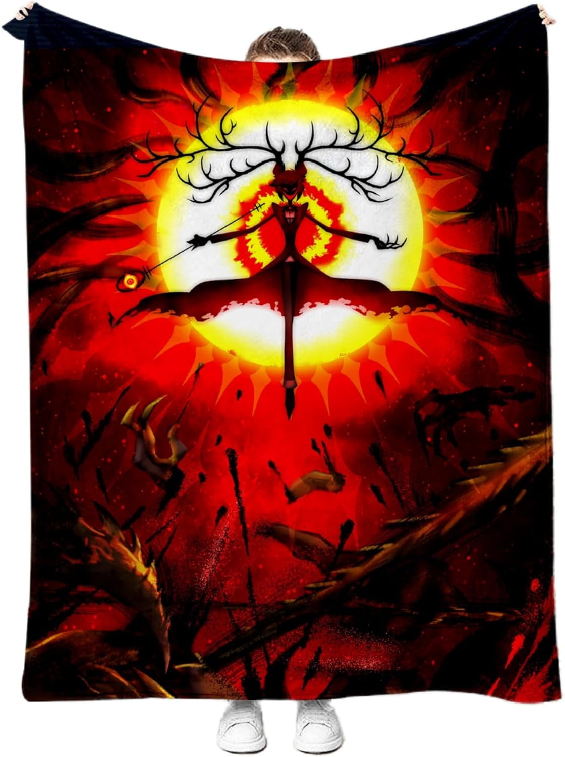 Hazbin Hotel Blanket Merch, Alastor Plush Fleece Throw Blanket, Charlie ...