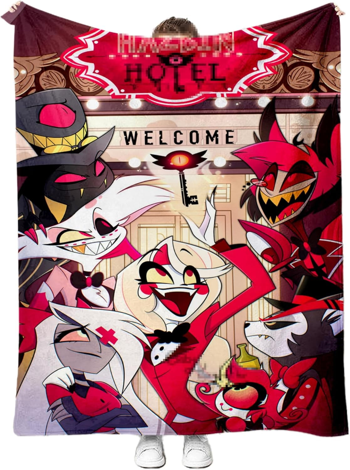 Hazbin Hotel Blanket Merch, Alastor Plush Fleece Throw Blanket, Charlie ...