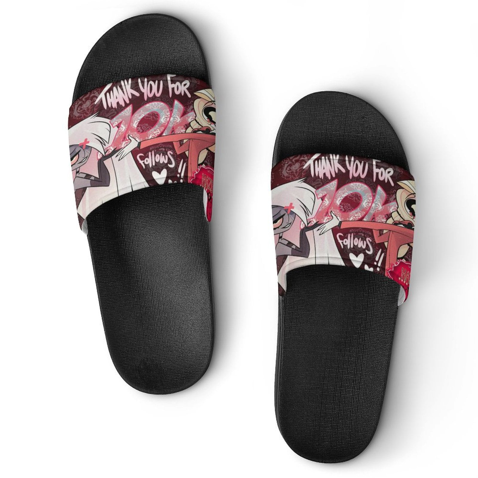 Hazbin Hotel Boys Slide Sandals, Comfort Casual Pool Slide Outdoor ...