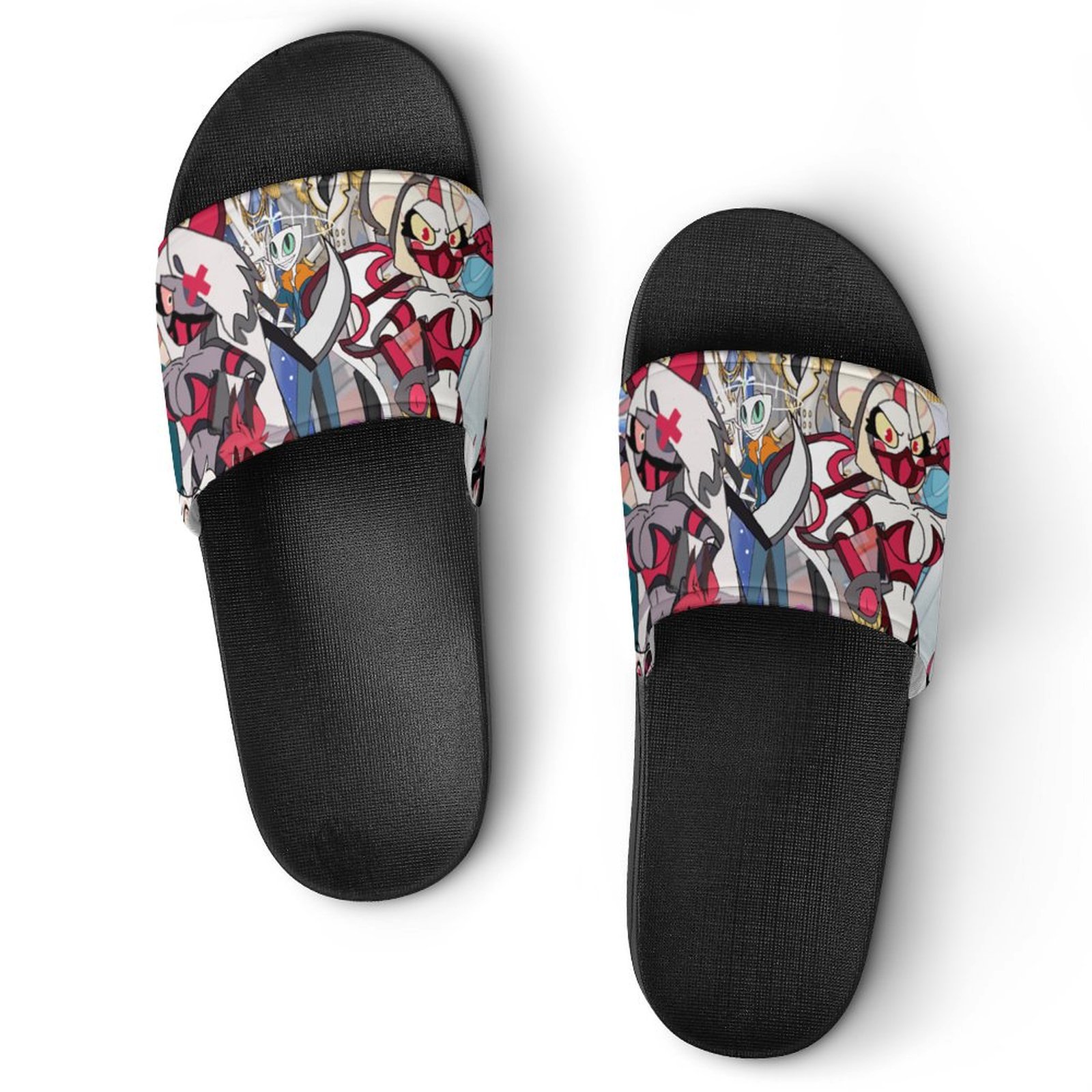 Hazbin Hotel Boys Slide Sandals, Comfort Casual Pool Slide Outdoor ...