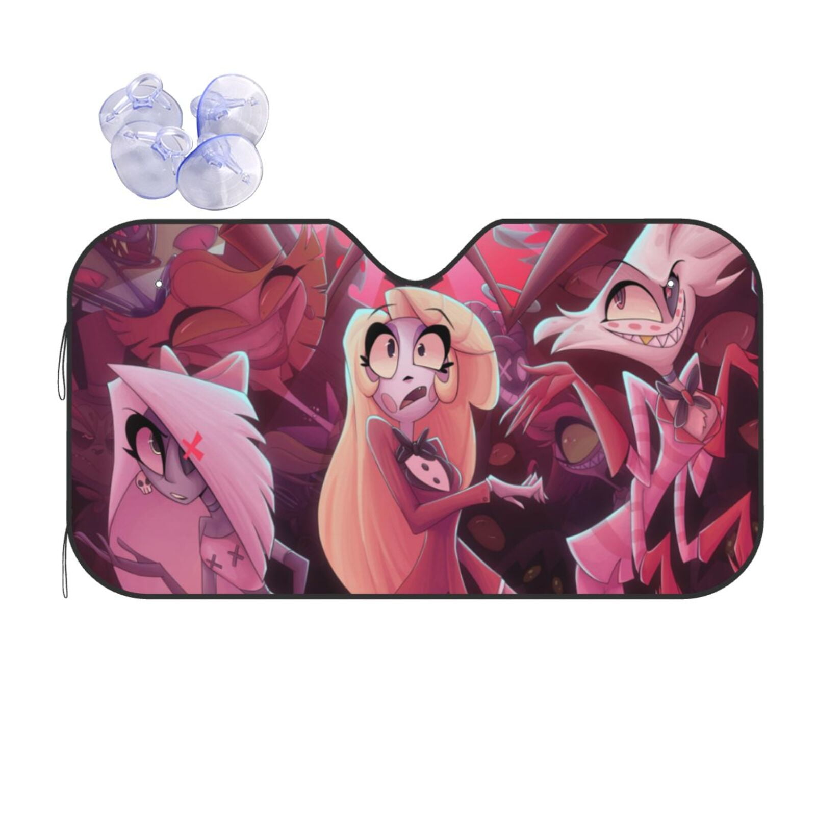 Hazbin Hotel Car Windshield Sun Shade Auto Front Window Sunshade Cover ...