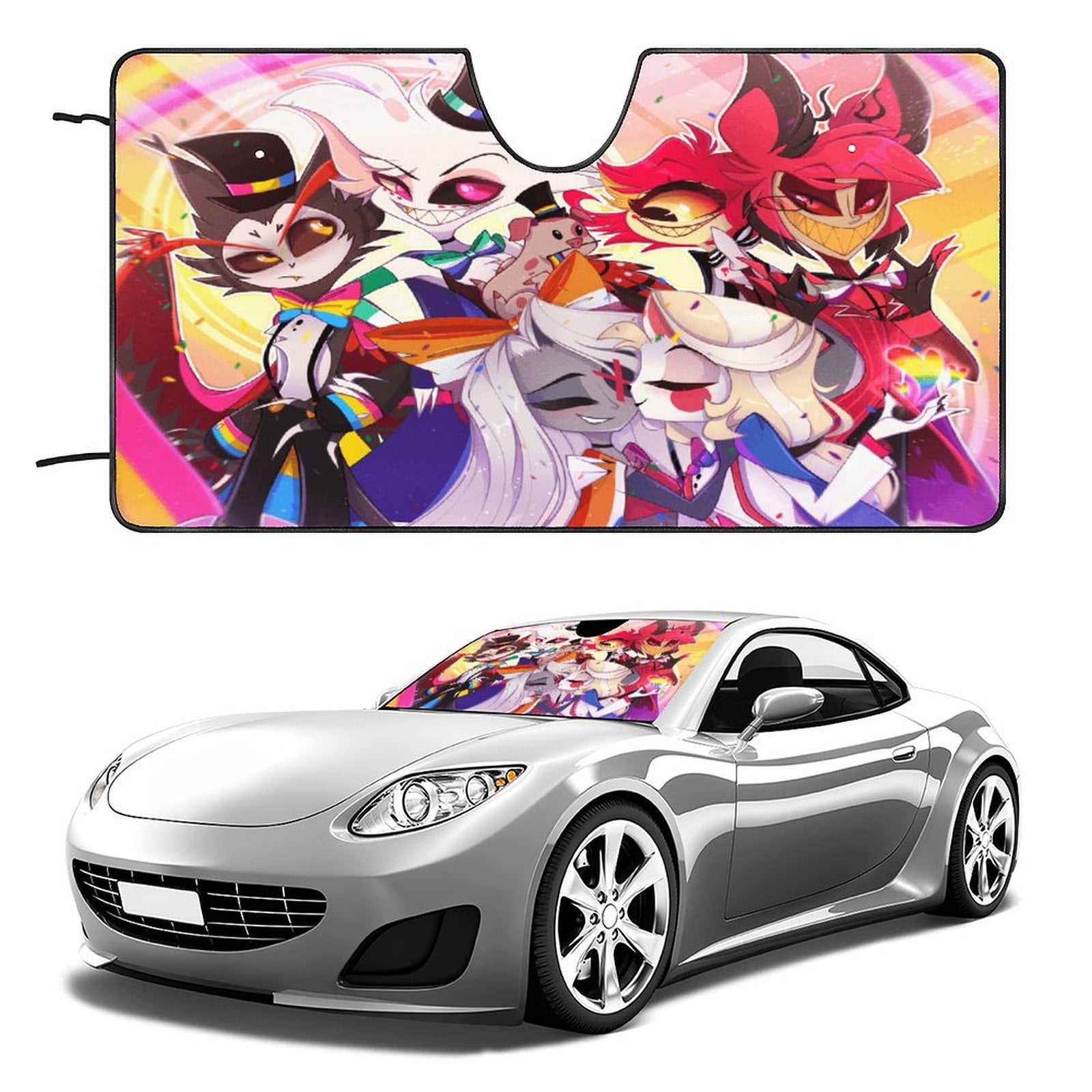 Hazbin Hotel Car Windshield Sun Shade, Foldable Sun Shade for Car Truck ...
