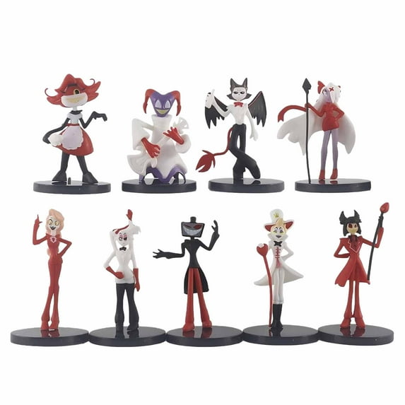 Hazbin Hotel Character Figure Set, 9PCS Anime Collectible Figurines ...