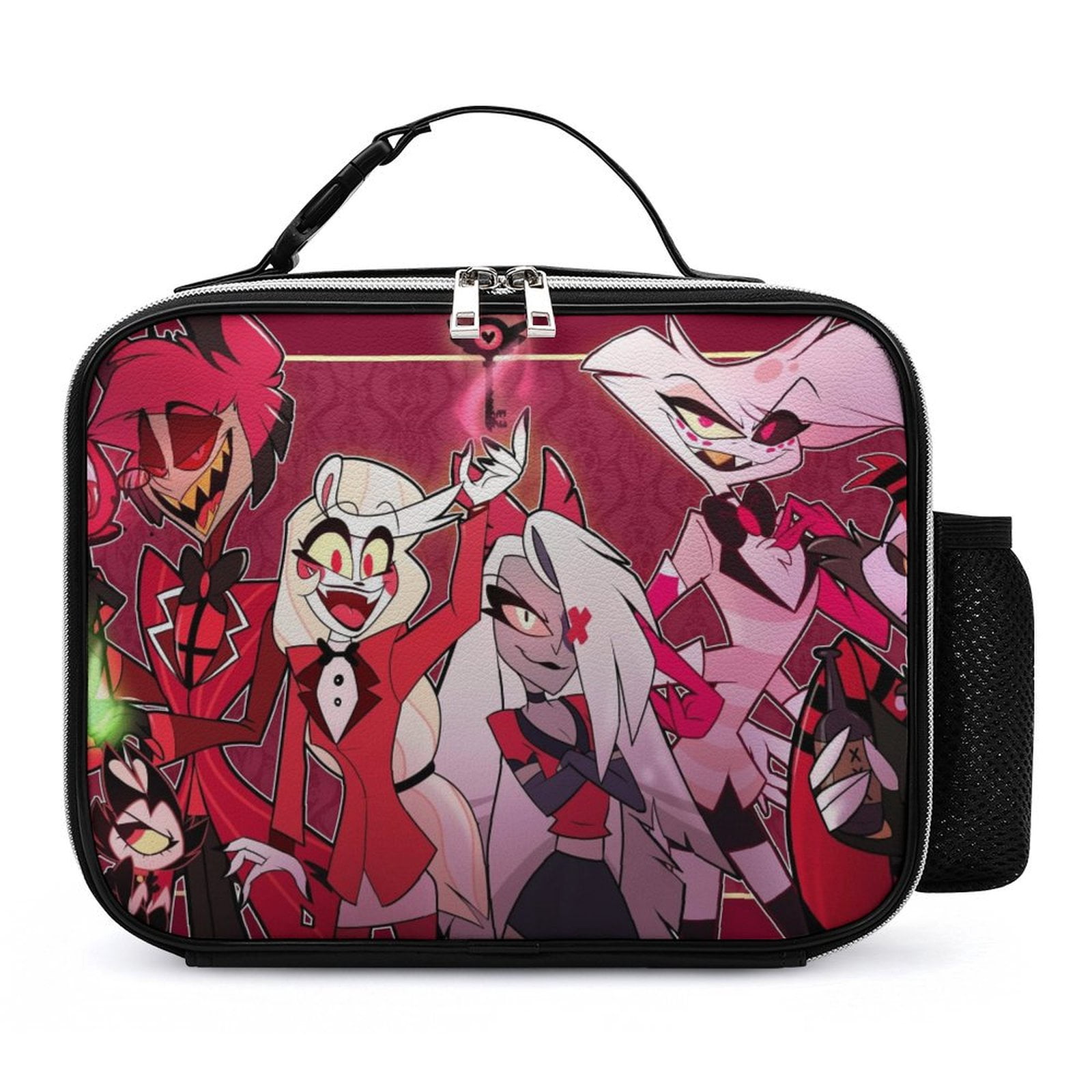 Hazbin Hotel Characters Insulated Portable Lunch Bag Leather Detachable ...
