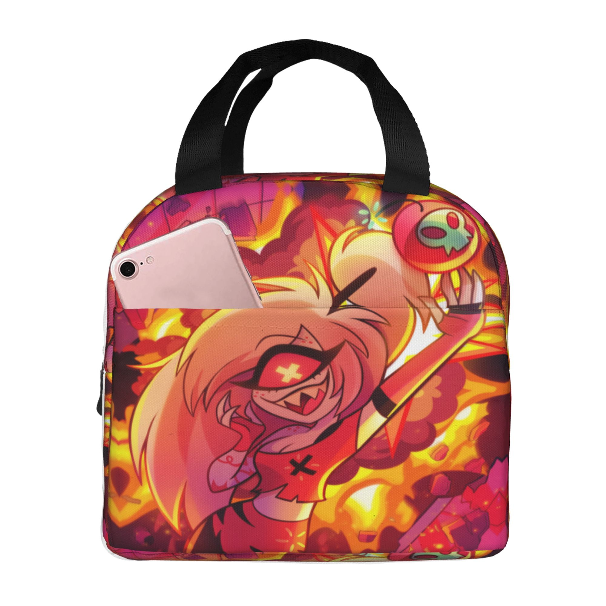 Hazbin Hotel Cherri Lunch Bag Large Capacity Lunch Box Reusable ...