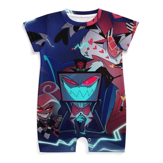 Hazbin Hotel Comedy Characters Baby One-Piece Rompers Summer Short ...