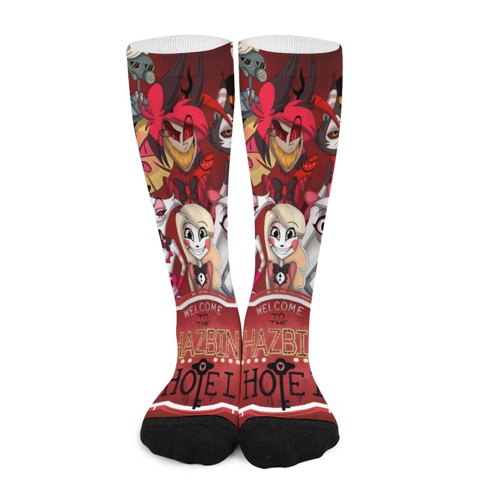 Hazbin Hotel Compression Socks Support Knee High Socks For Running ...