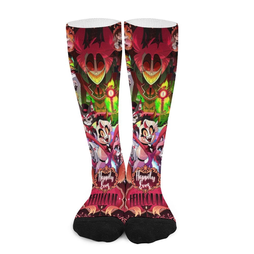 Hazbin Hotel Compression Socks Support Knee High Socks For Running ...