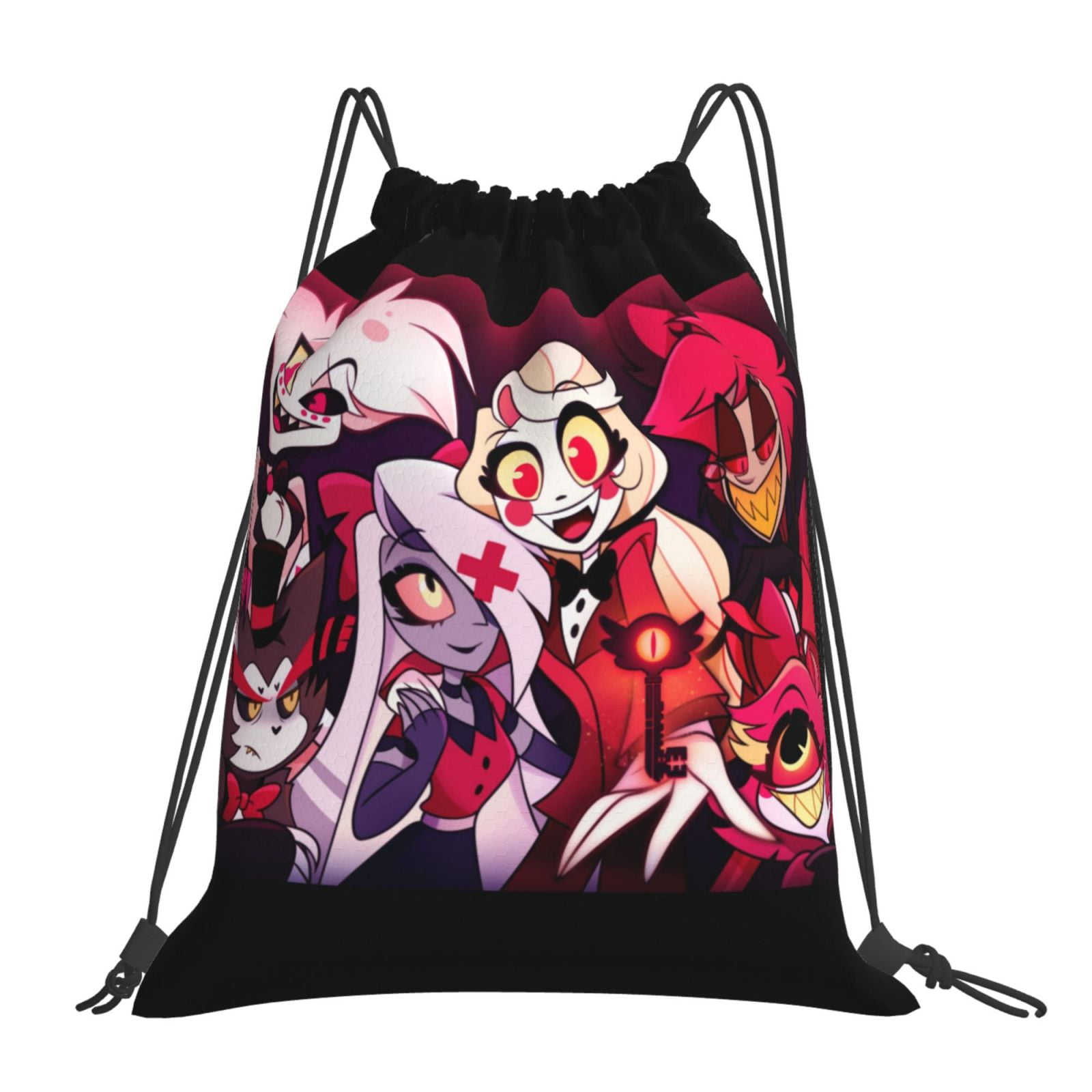 Hazbin Hotel Drawstring Backpack Sport Gym Bag For Yoga Swimming ...