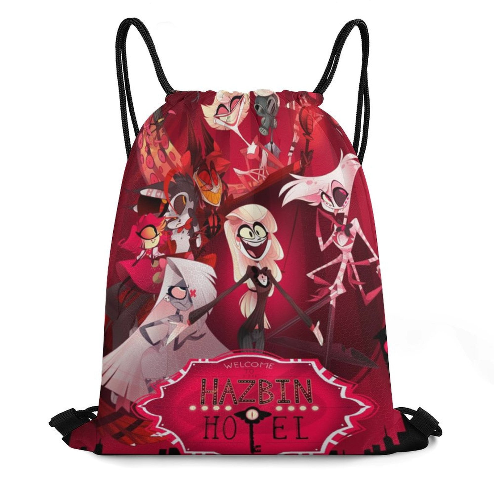 Hazbin Hotel Drawstring Bags Lightweight Shoulder Backpack High ...