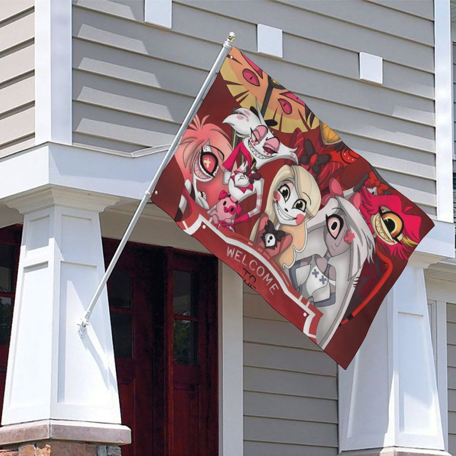 Hazbin Hotel Garden Banner - Double-Sided House Outdoor Flag for Yard ...