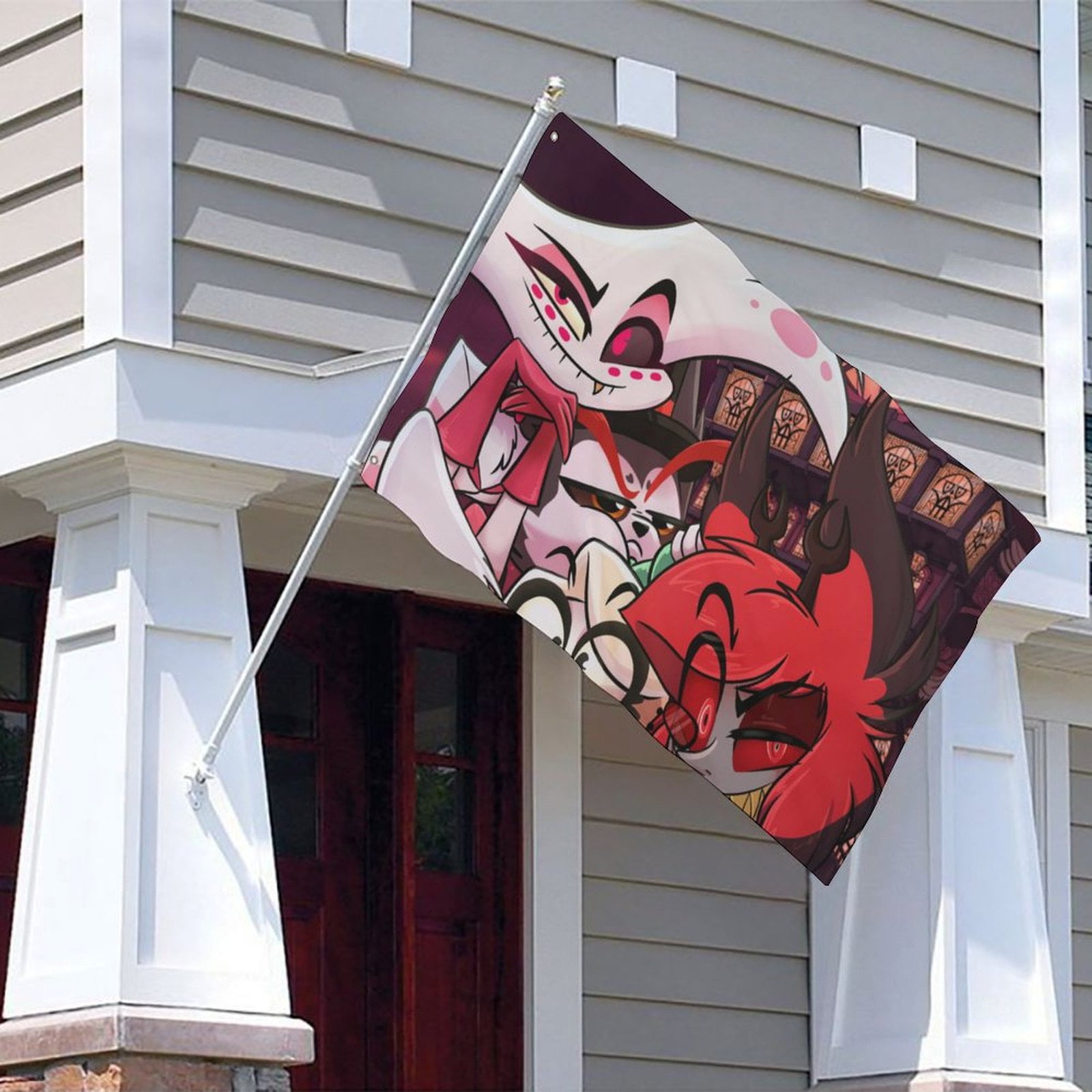 Hazbin Hotel Garden Banner - Double-Sided House Outdoor Flag for Yard ...