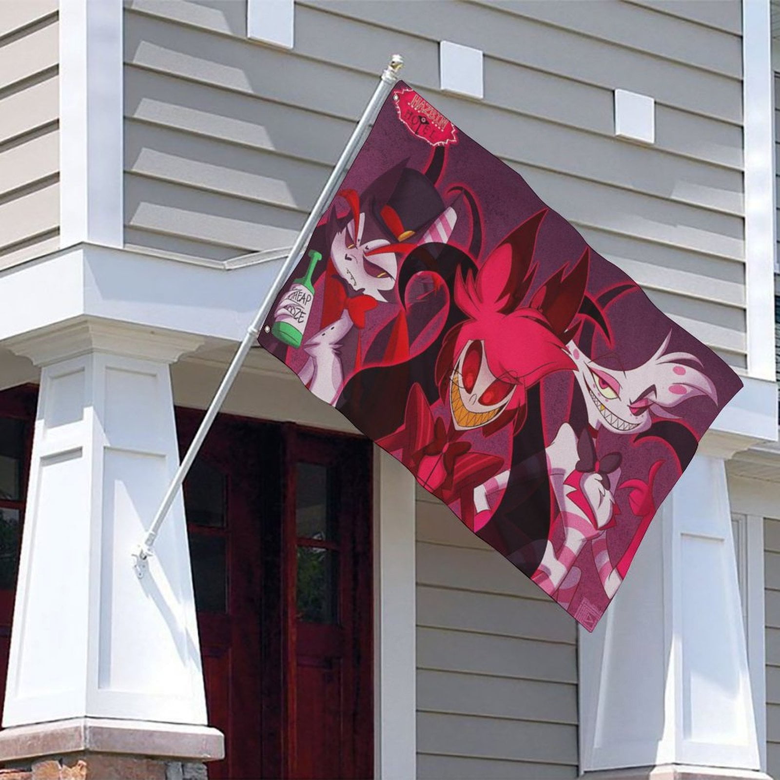 Hazbin Hotel Garden Banner - Double-Sided House Outdoor Flag for Yard ...