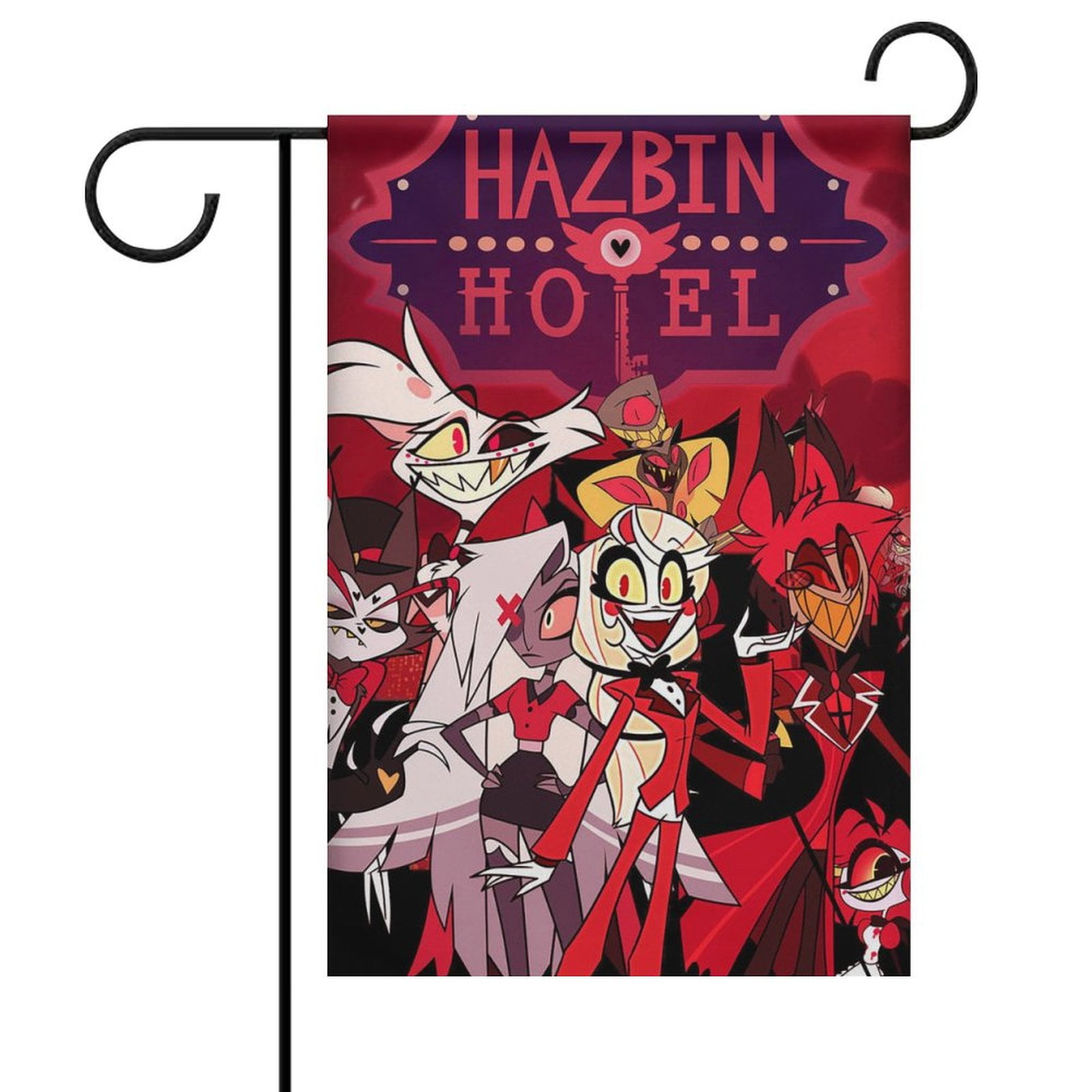 Hazbin Hotel Garden Banner - Double-Sided House Outdoor Flag for Yard ...
