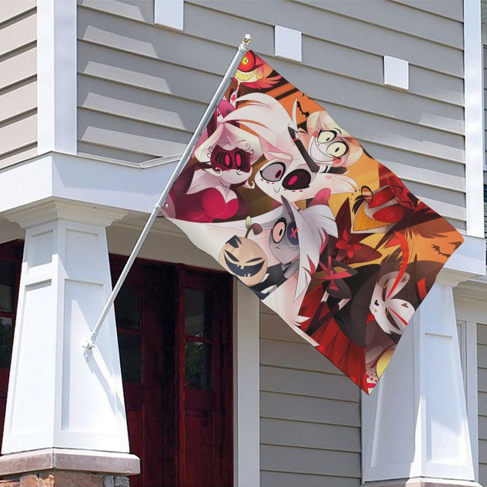 Hazbin Hotel Garden Banner - Double-Sided House Outdoor Flag for Yard ...