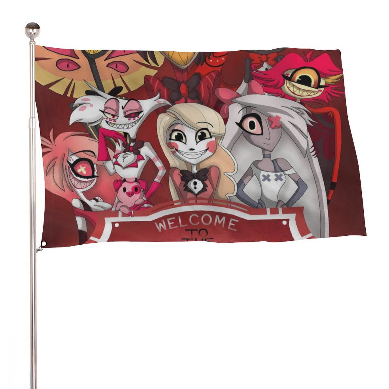 Hazbin Hotel Garden Banner - Double-Sided House Outdoor Flag for Yard ...