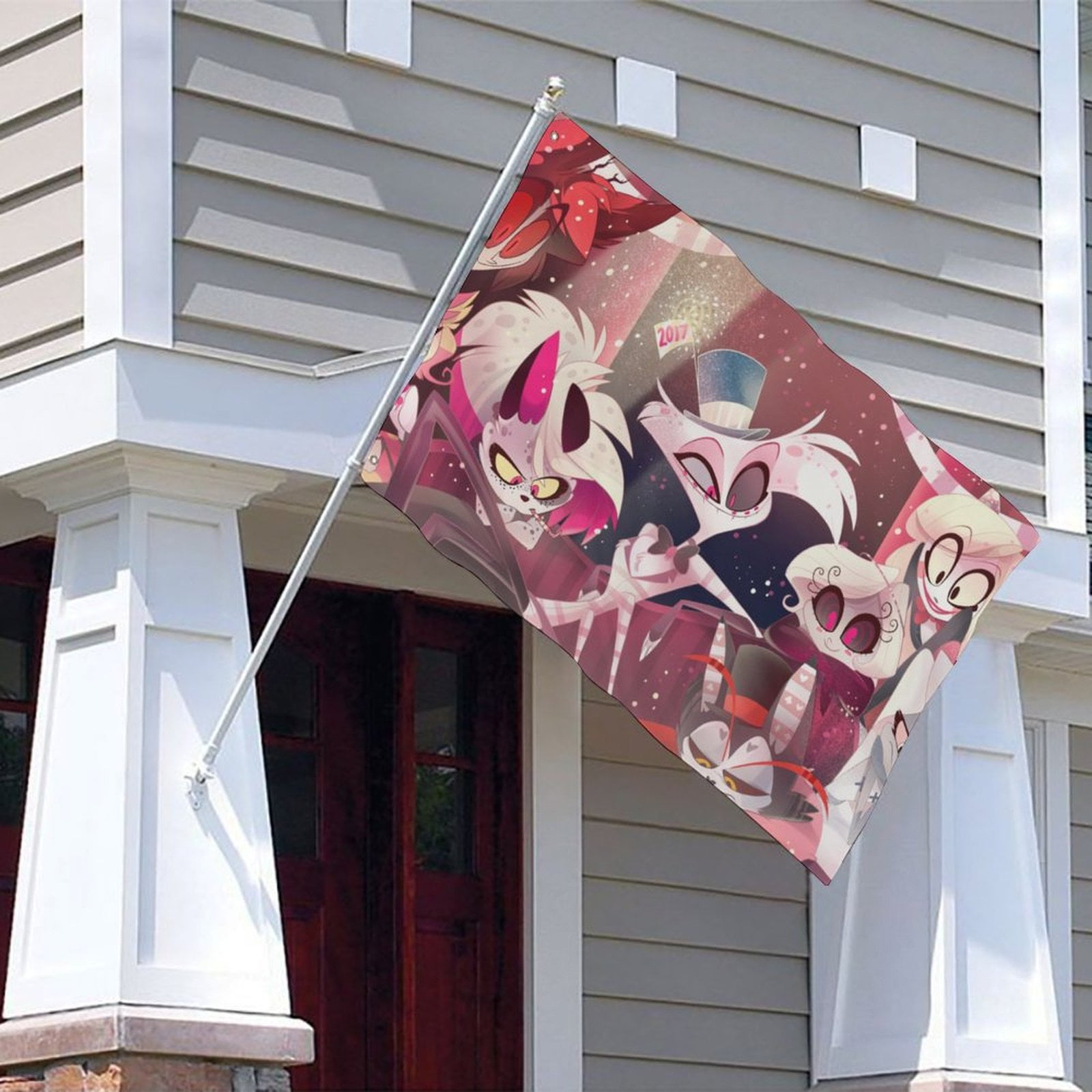 Hazbin Hotel Garden Banner - Double-Sided House Outdoor Flag for Yard ...