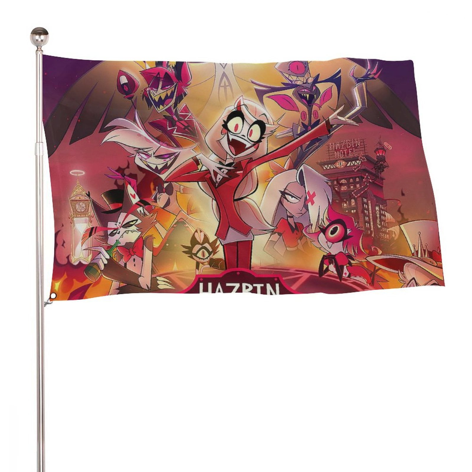 Hazbin Hotel Garden Banner - Double-Sided House Outdoor Flag for Yard ...
