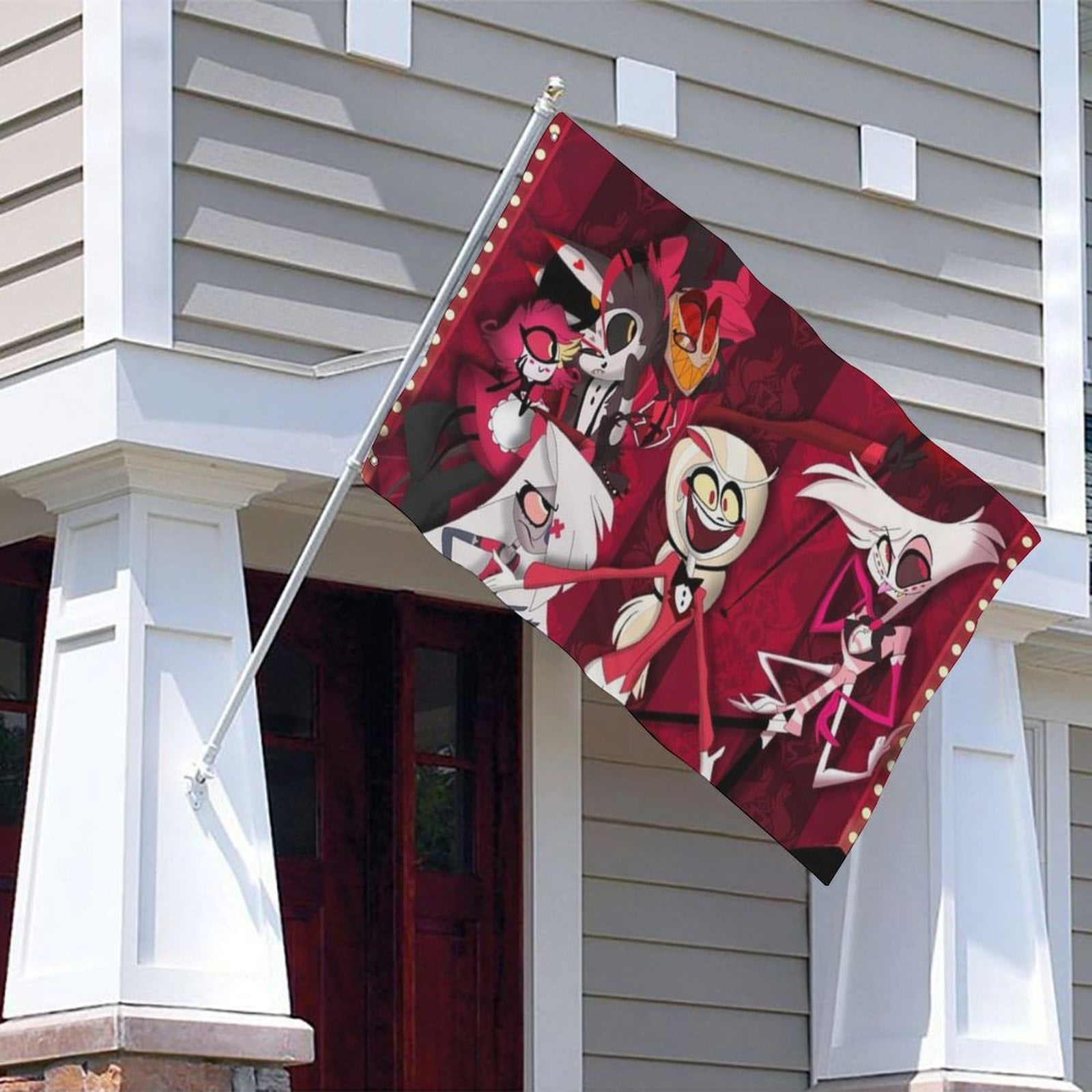 Hazbin Hotel Garden Banner - Double-Sided House Outdoor Flag for Yard ...