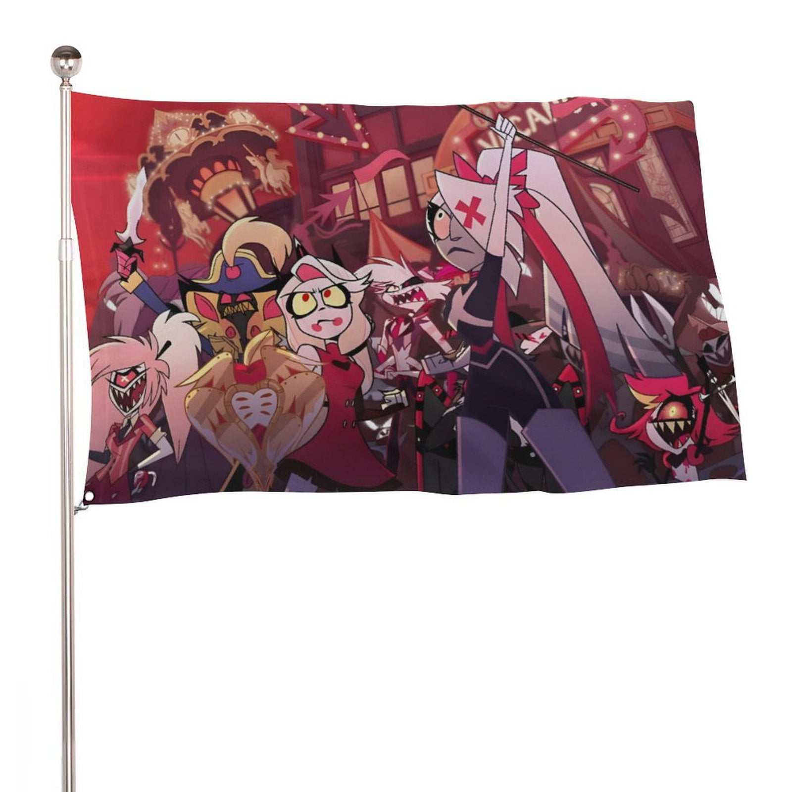 Hazbin Hotel Garden Banner - Double-Sided House Outdoor Flag for Yard ...