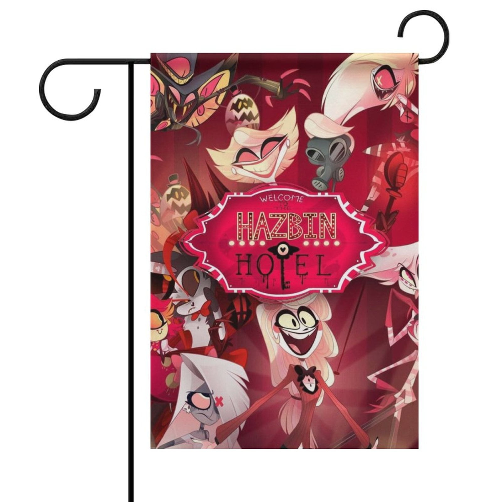 Hazbin Hotel Garden Banner - Double-Sided House Outdoor Flag for Yard ...