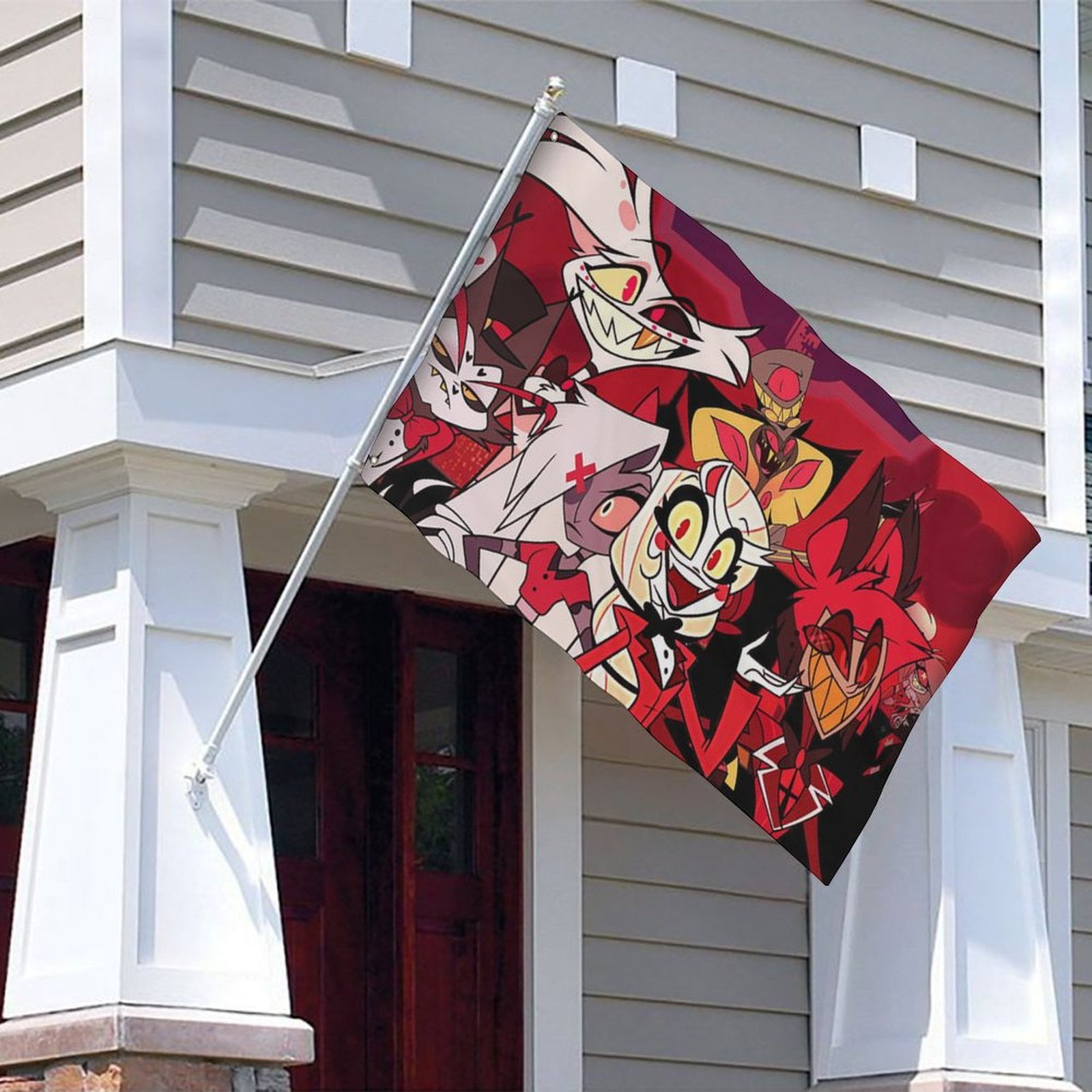 Hazbin Hotel Garden Banner - Double-Sided House Outdoor Flag for Yard ...