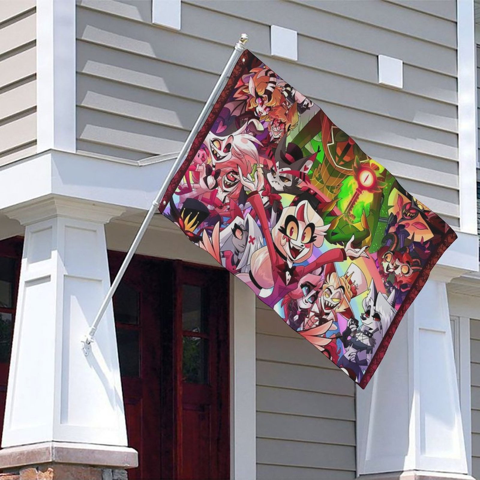 Hazbin Hotel Garden Banner - Double-Sided House Outdoor Flag for Yard ...