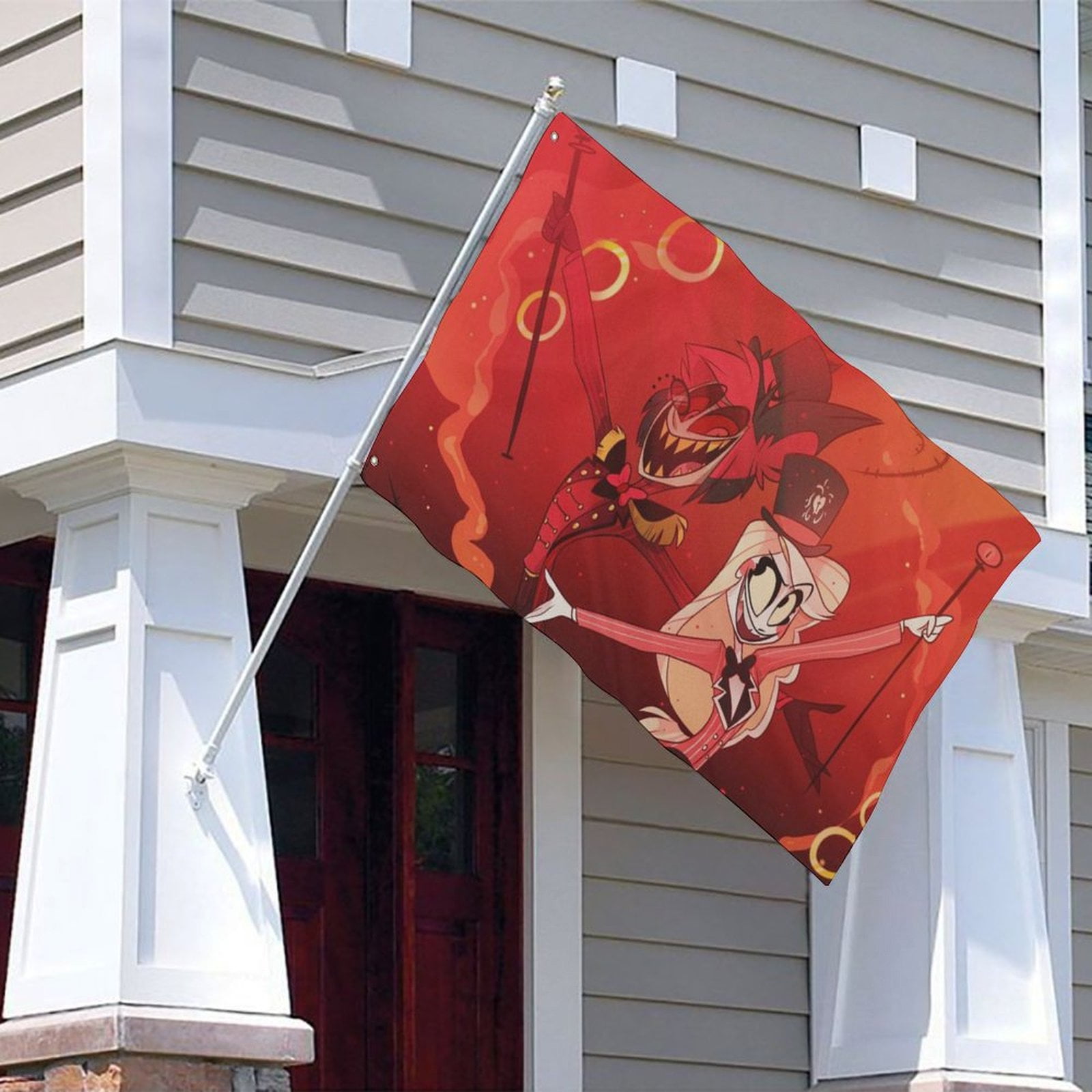 Hazbin Hotel Garden Banner - Double-Sided House Outdoor Flag for Yard ...