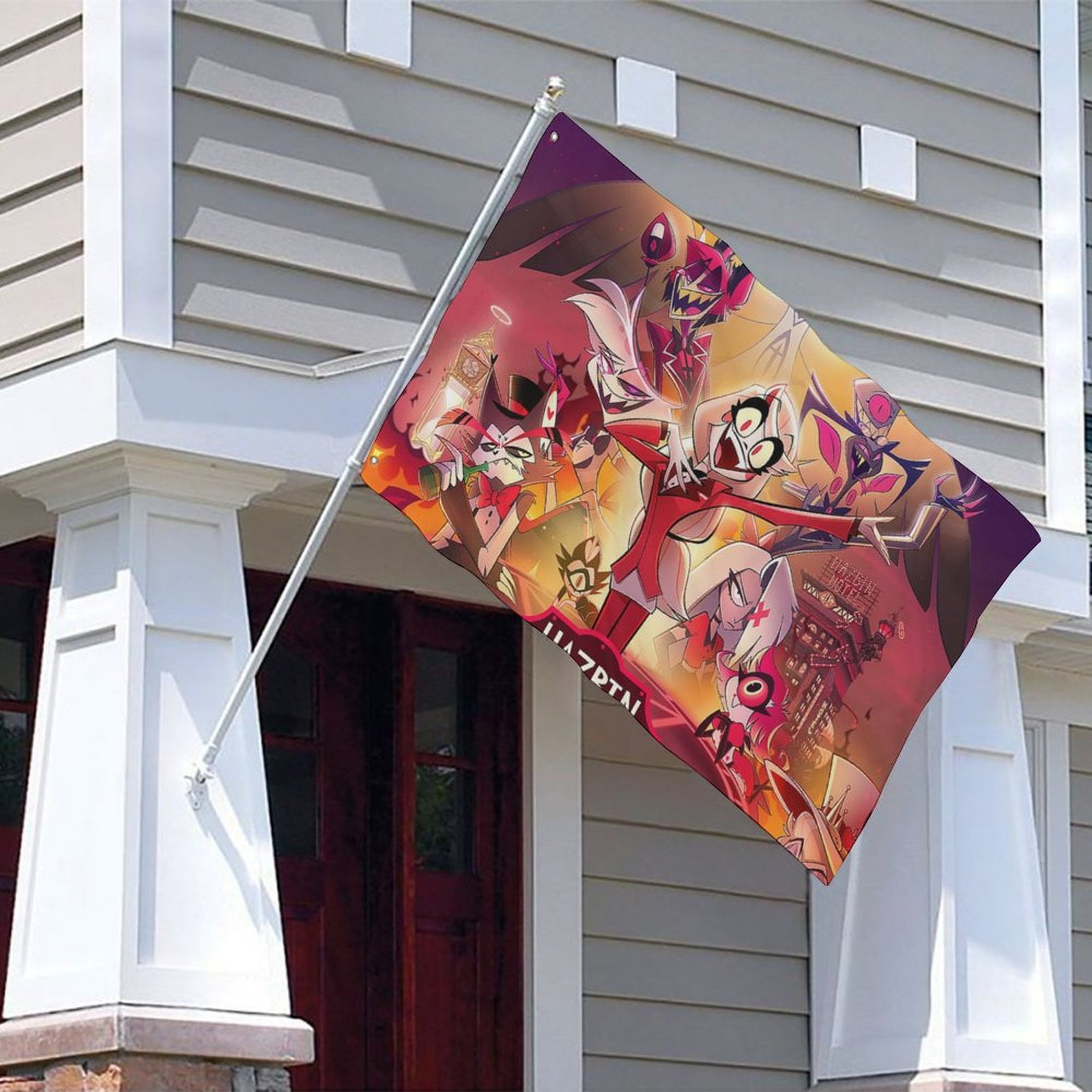 Hazbin Hotel Garden Banner - Double-Sided House Outdoor Flag for Yard ...