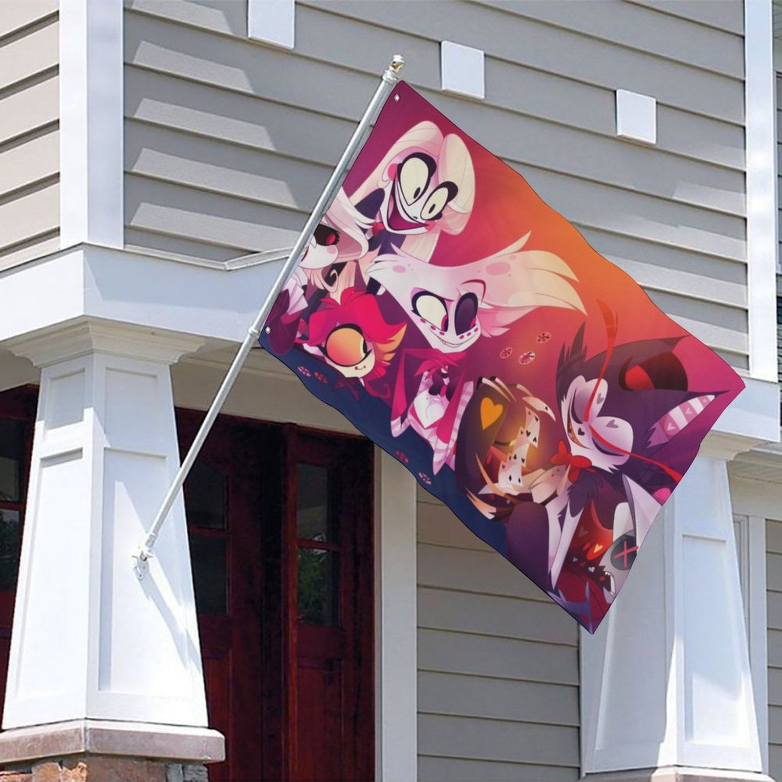 Hazbin Hotel Garden Banner - Double-Sided House Outdoor Flag for Yard ...