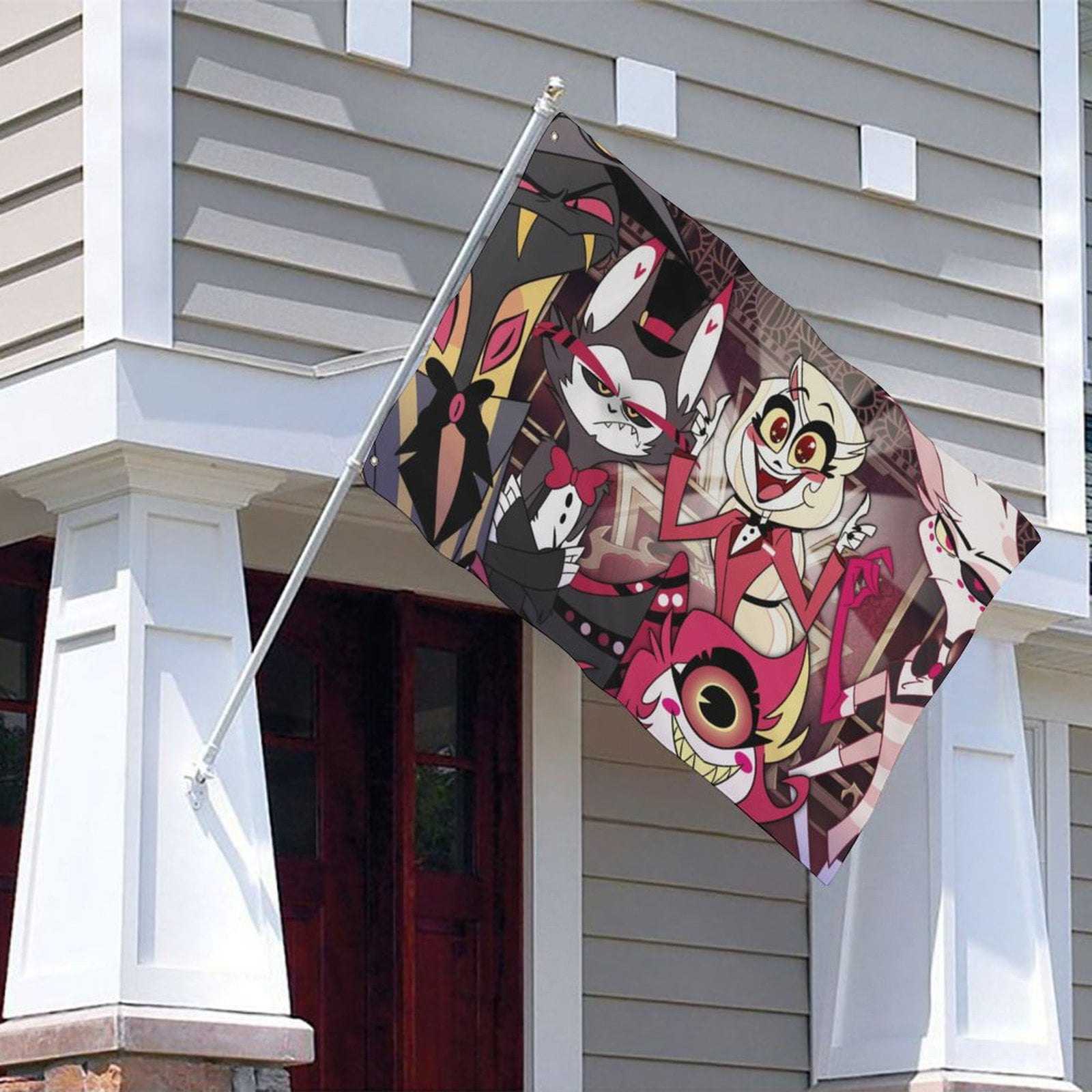 Hazbin Hotel Garden Banner - Double-Sided House Outdoor Flag for Yard ...