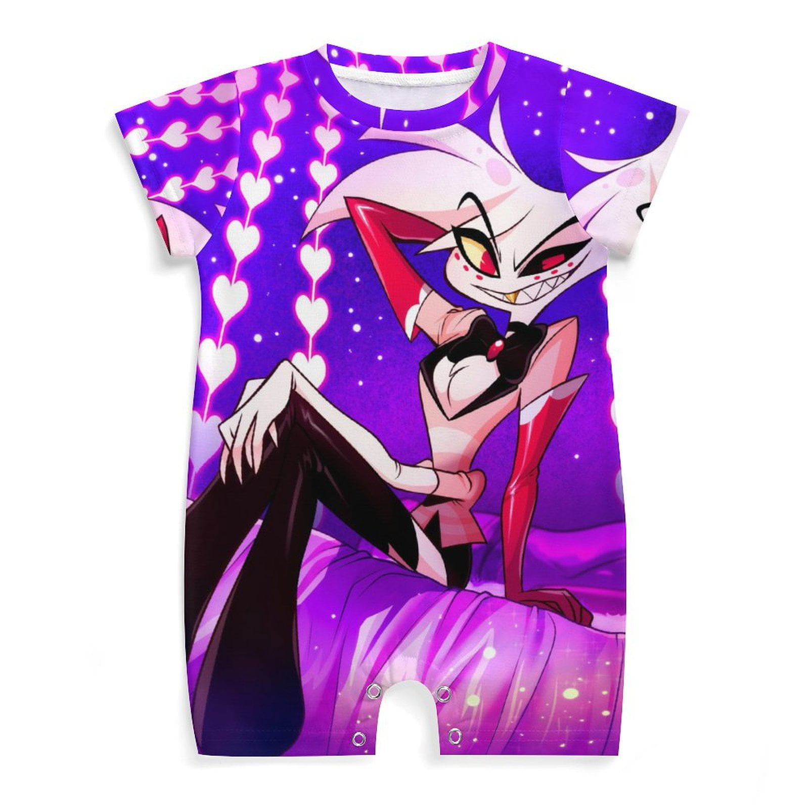 Hazbin Hotel Helluva Boss Baby Neutral Oversized T Shirt Romper Shorts ...