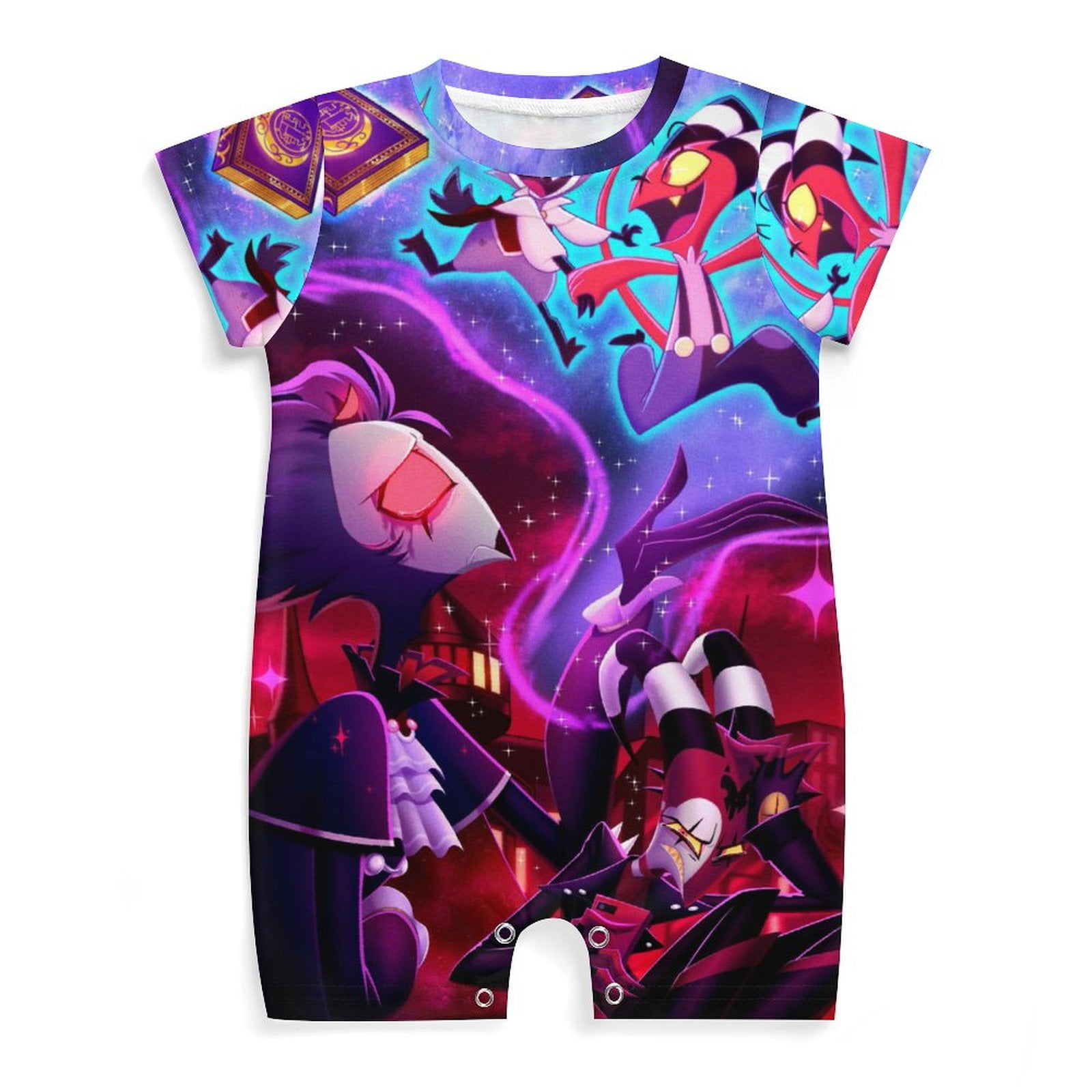 Hazbin Hotel Helluva Boss Baby Neutral Oversized T Shirt Romper Shorts ...