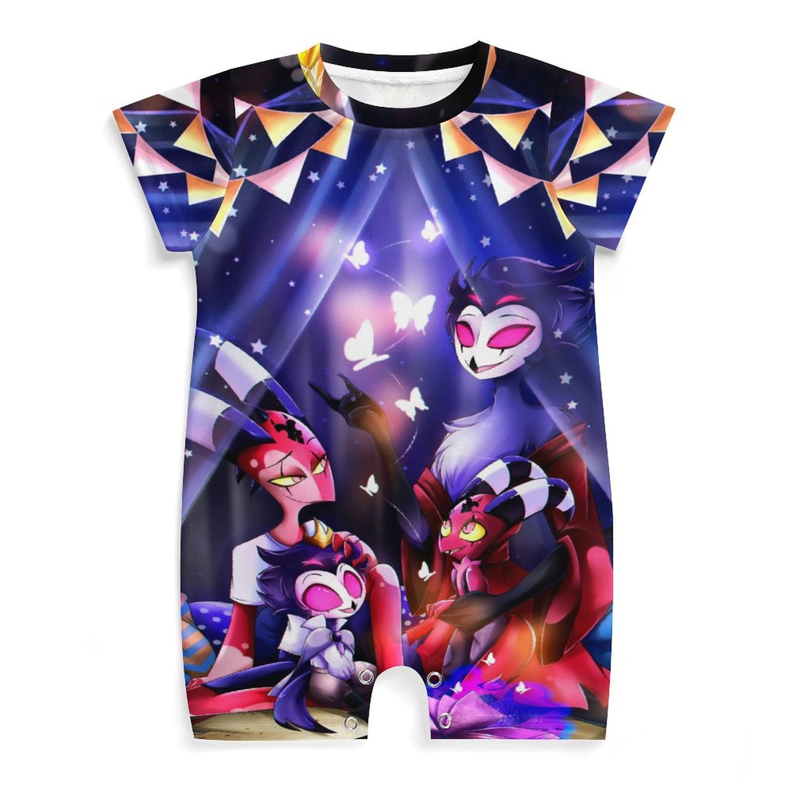 Hazbin Hotel Helluva Boss Baby Neutral Oversized T Shirt Romper Shorts ...