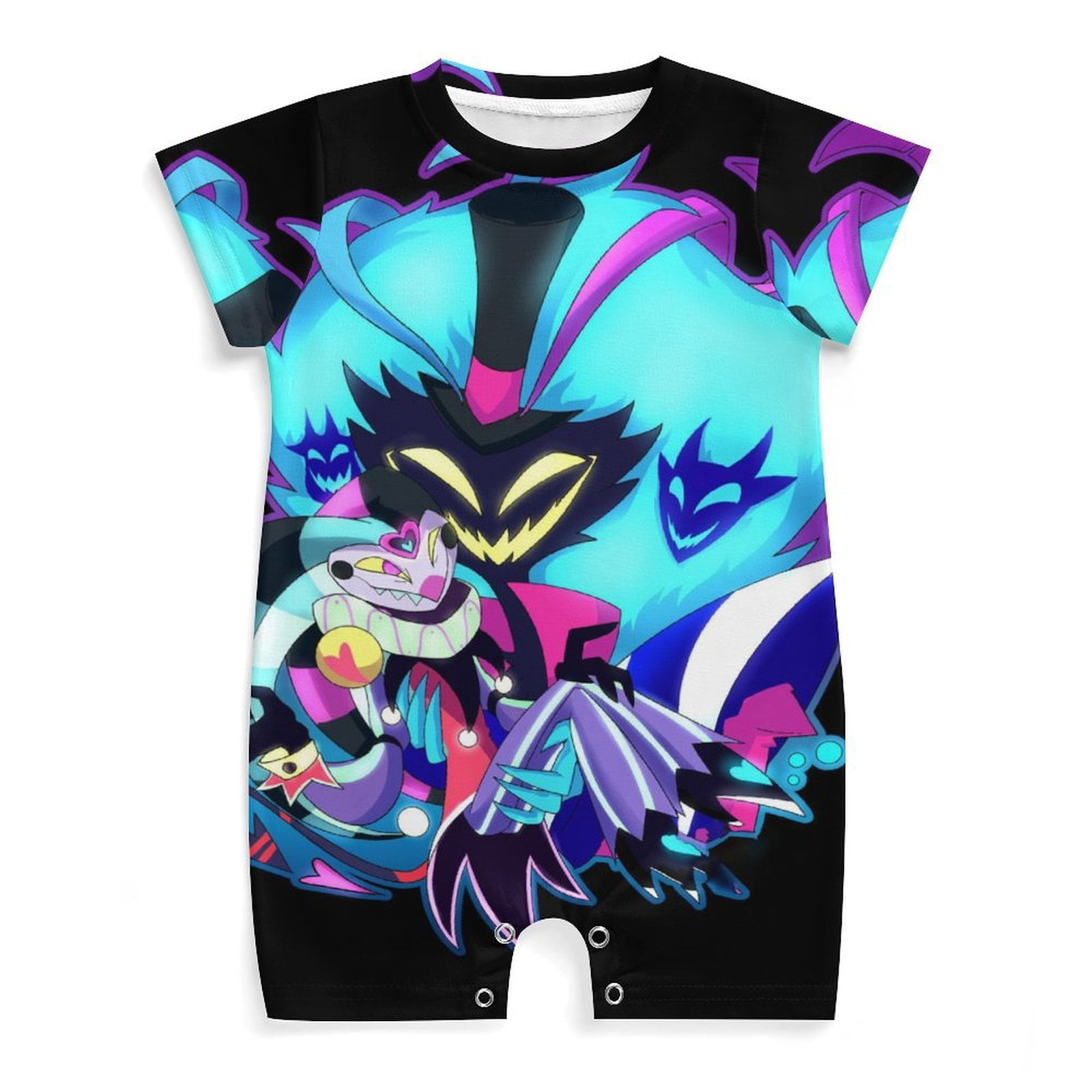 Hazbin Hotel Helluva Boss Baby Neutral Oversized T Shirt Romper Shorts ...